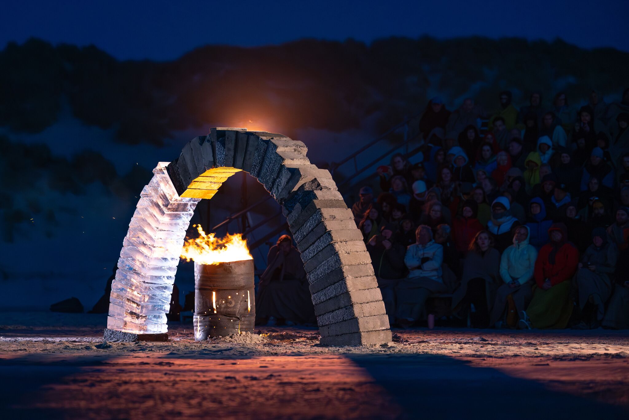 ‘Arch’ is a meditation on life built with concrete and ice
