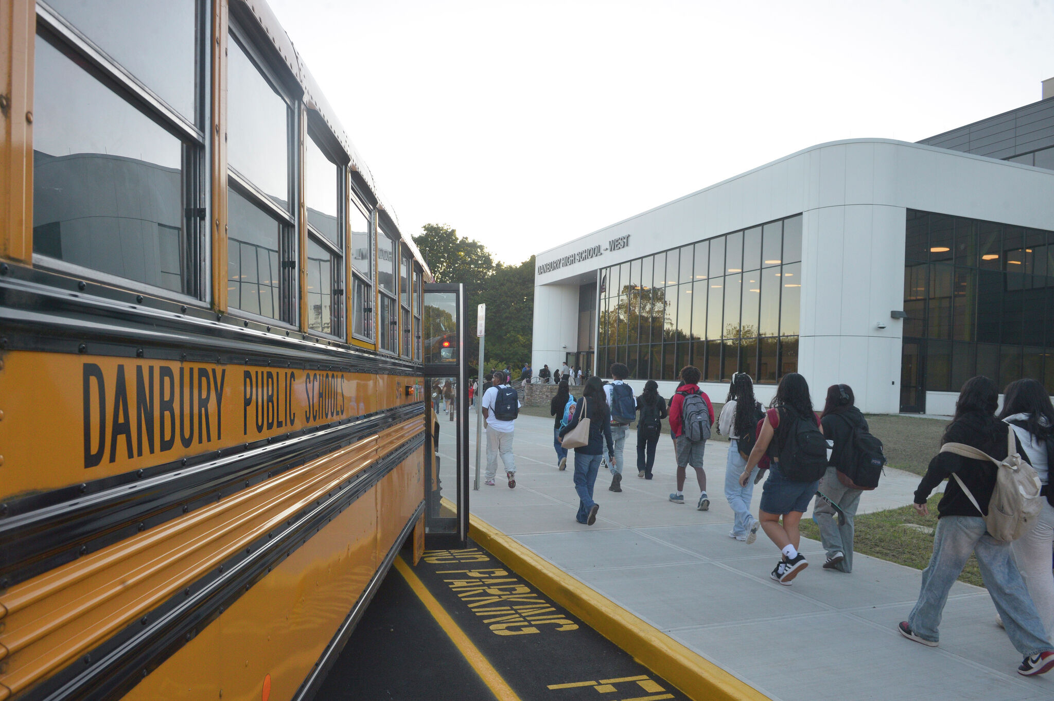 Danbury school buses add AI cameras to deter stop-arm violations
