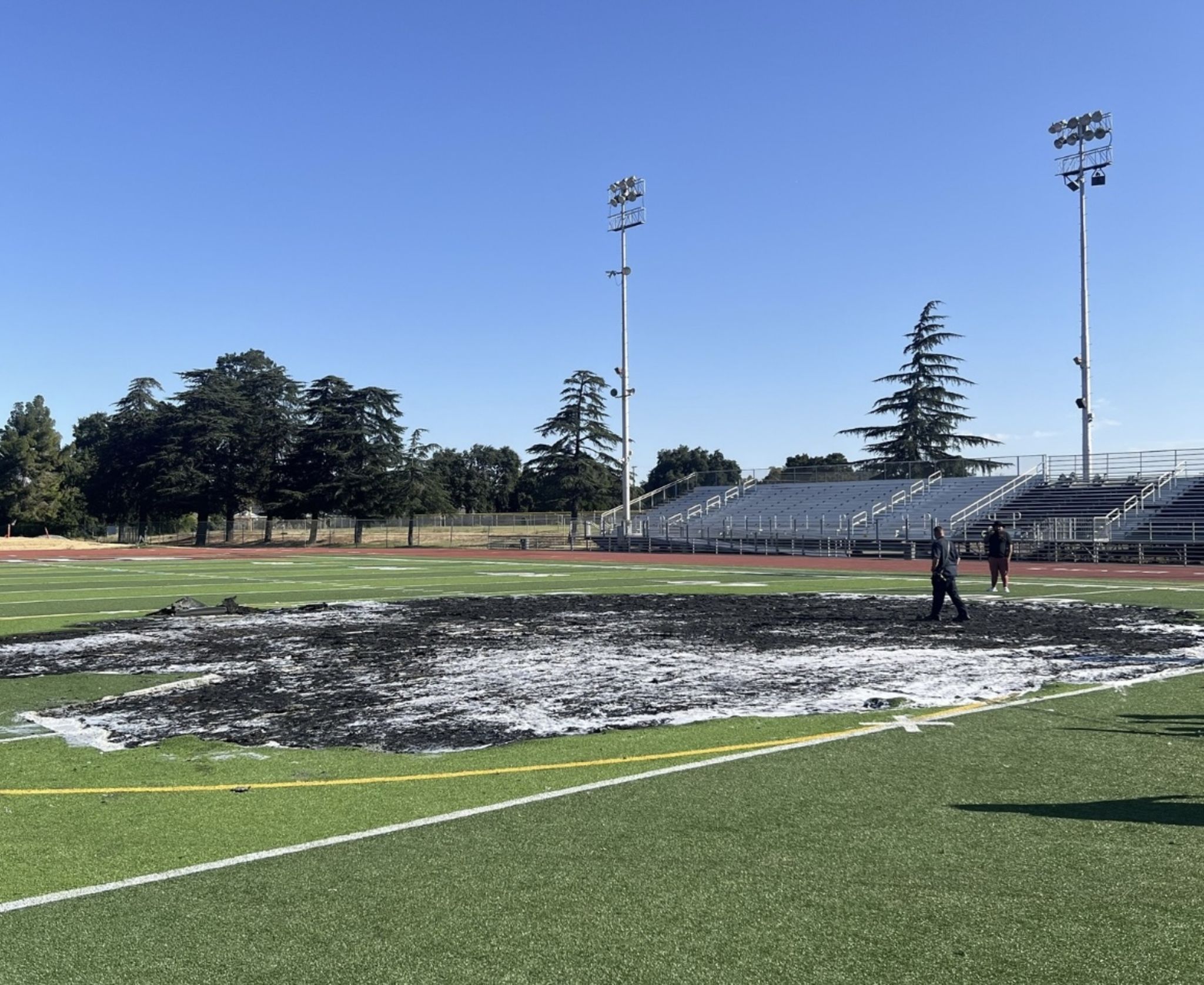 Concord: High School Football Field Damaged By Fire Over Weekend
