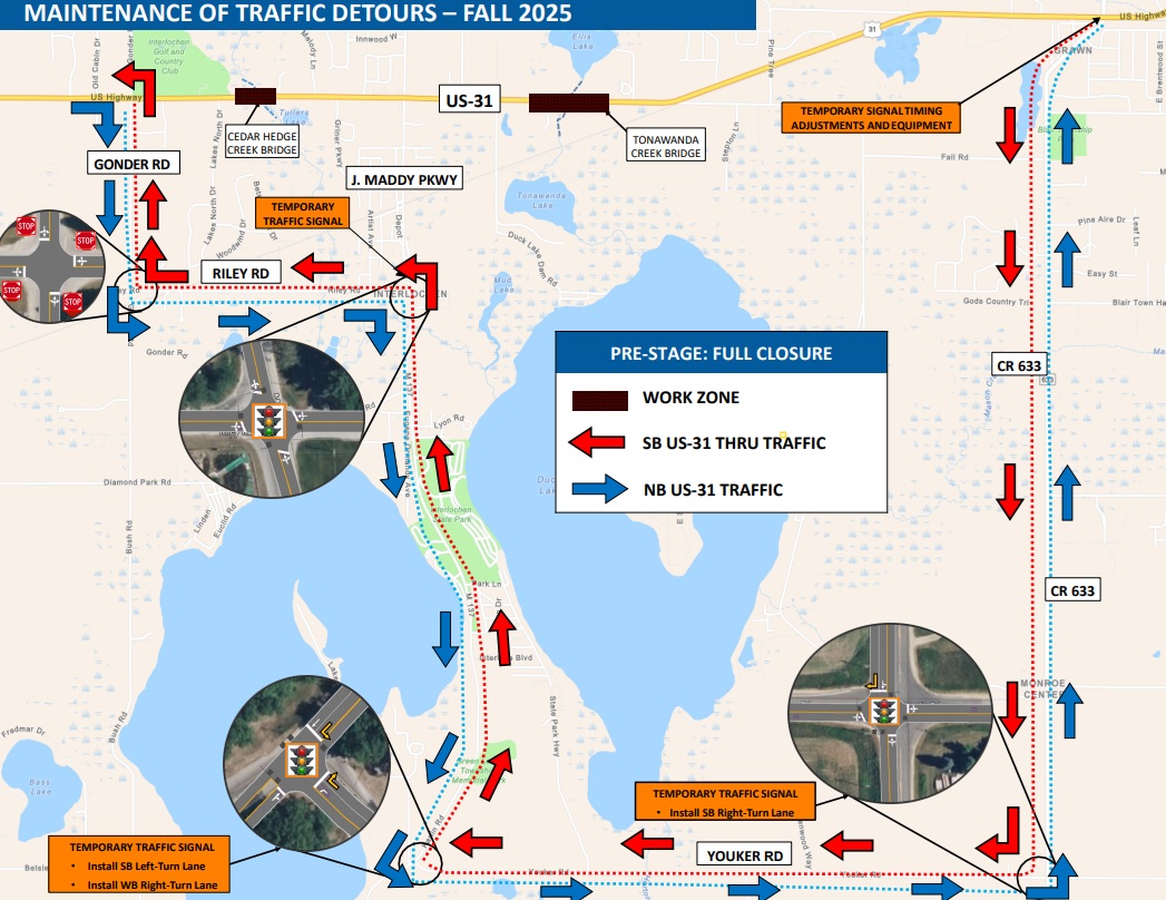 Major US 31 rebuild near Traverse City starts Sept. 2, adds roundabout