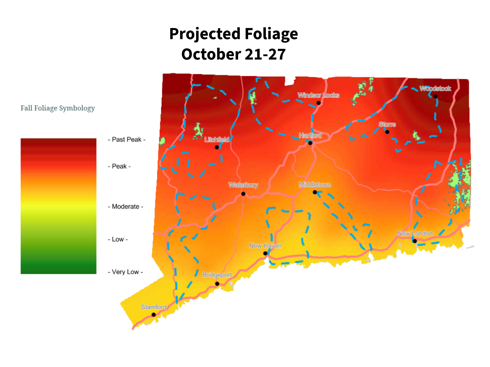 Maps: Leaf peeping in CT this fall? See when peak foliage hits