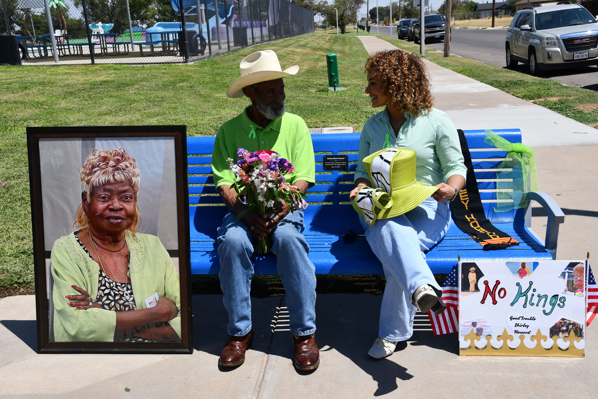 Shirley Howard honored with Midland bench dedication