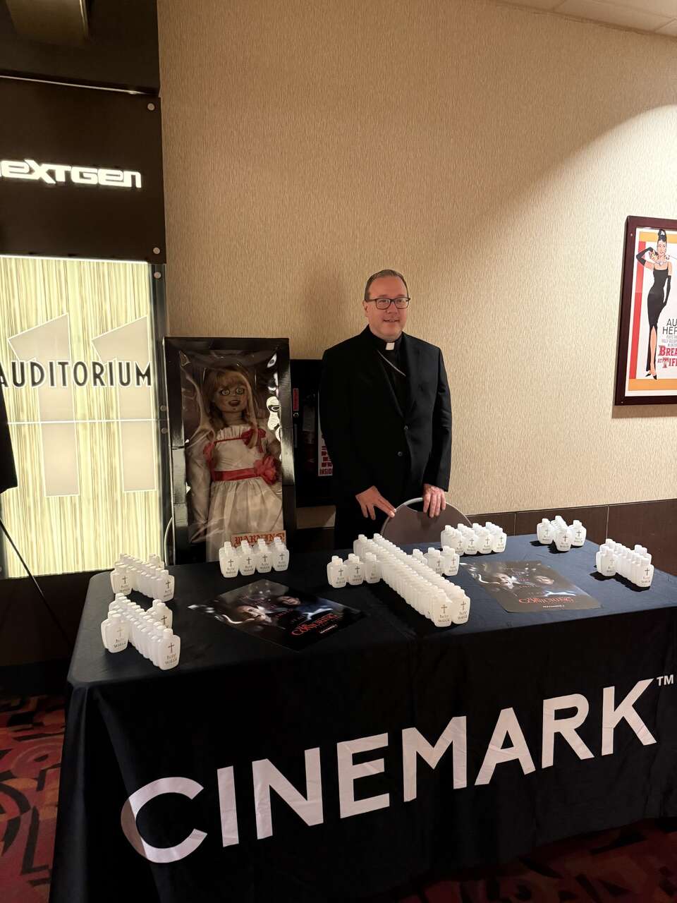 Texas moviegoers get a bishop blessing at new 'Conjuring' screening