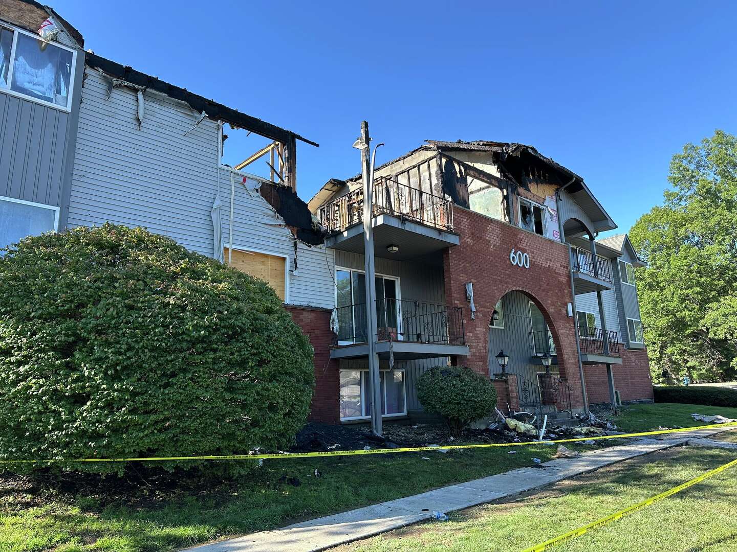 Fire guts apartment building on Clifton Park's London Square Drive