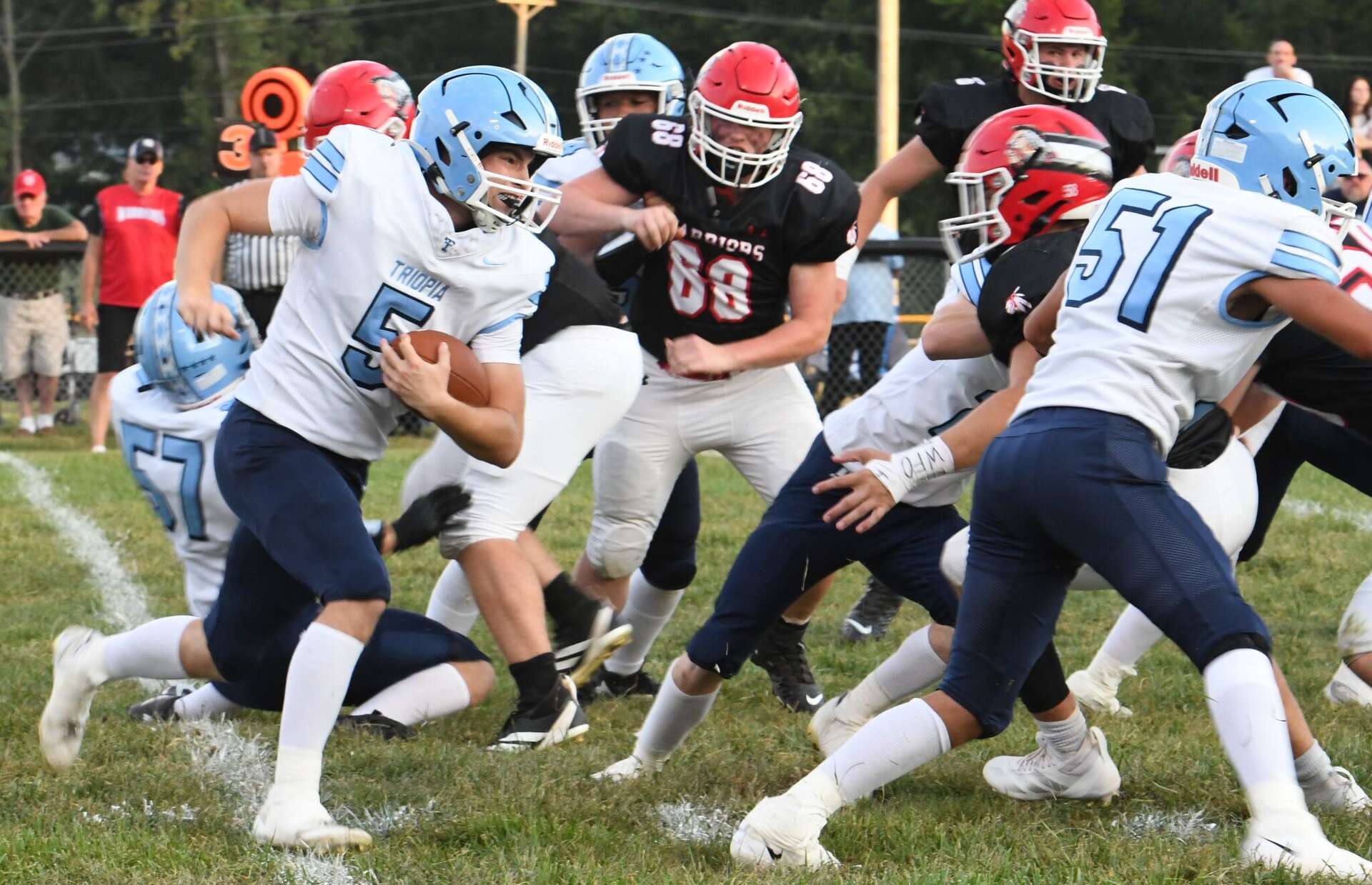 Calhoun routs Triopia 42-0 as Lorton scores 3 TDs in opener