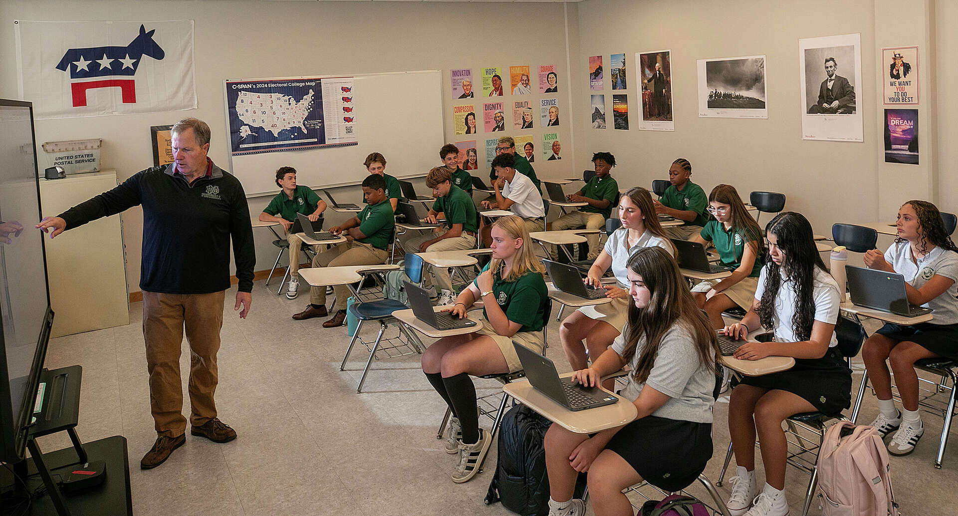 West Haven's Notre Dame High School celebrates first day as co-ed