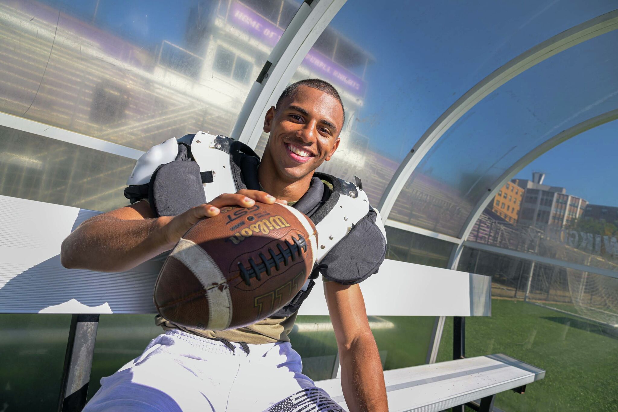 Senior quarterback Israel Prevail hopes to lead Bassick football.