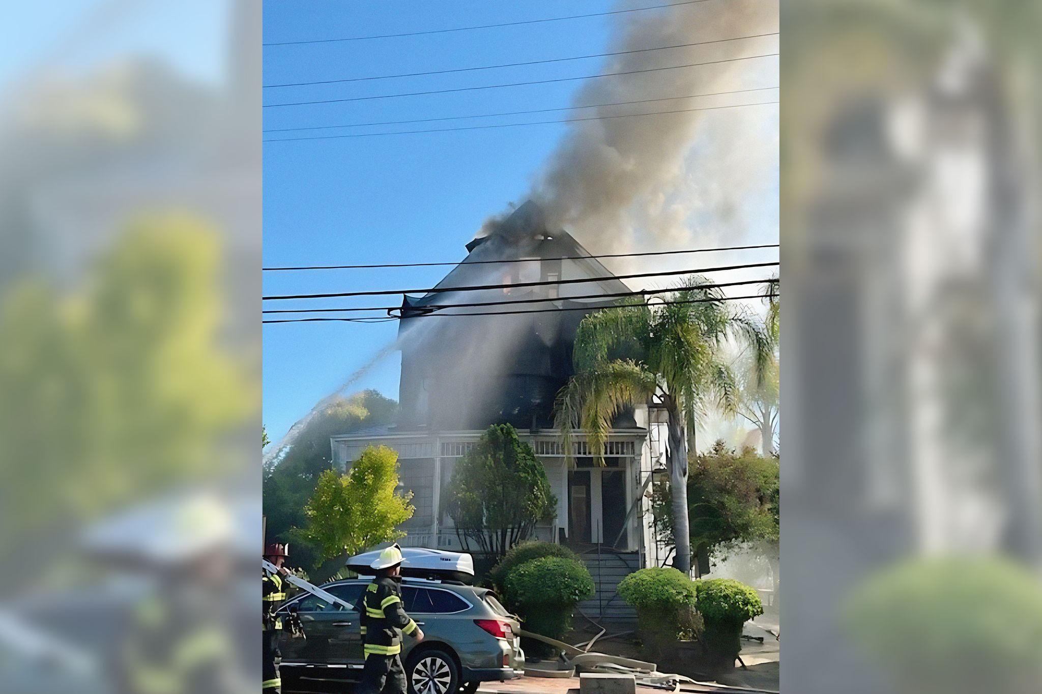 San Rafael: Firefighters Fight Blaze In Three-Story Victorian On Wednesday