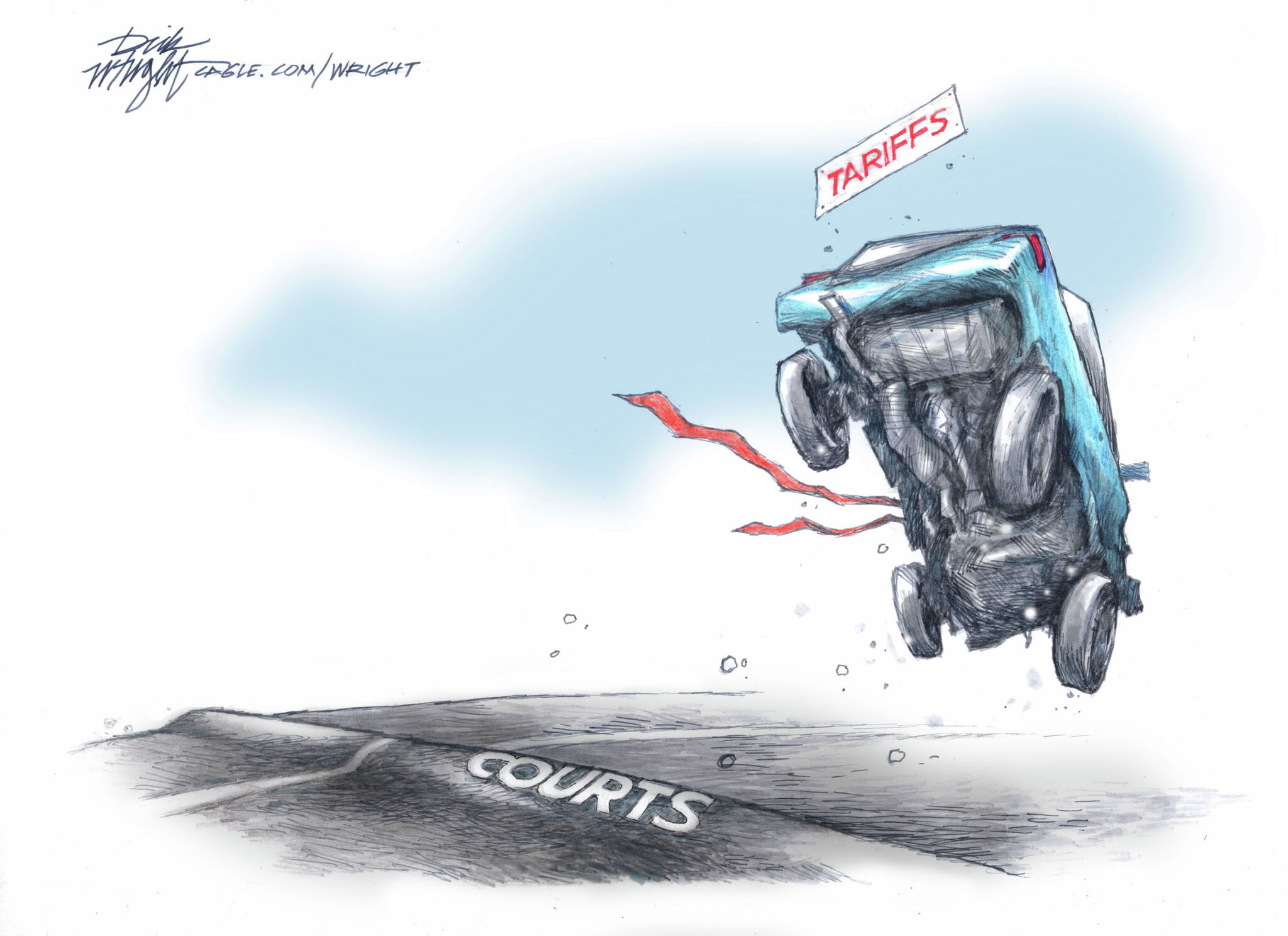 Opinion cartoon: Bump in the road