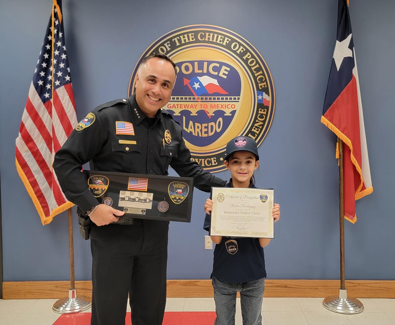 Laredo girl becomes police chief for a day after club event