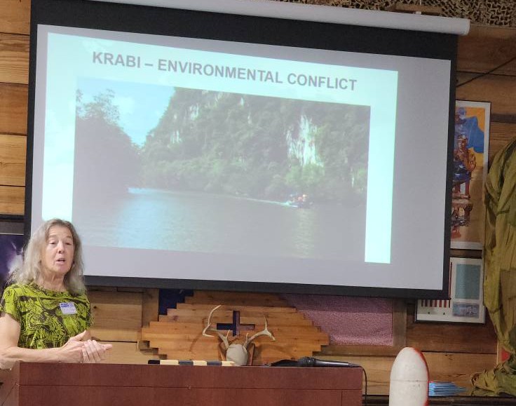 Peace Fellow Kathy Doherty visits Rotary Club of Conroe