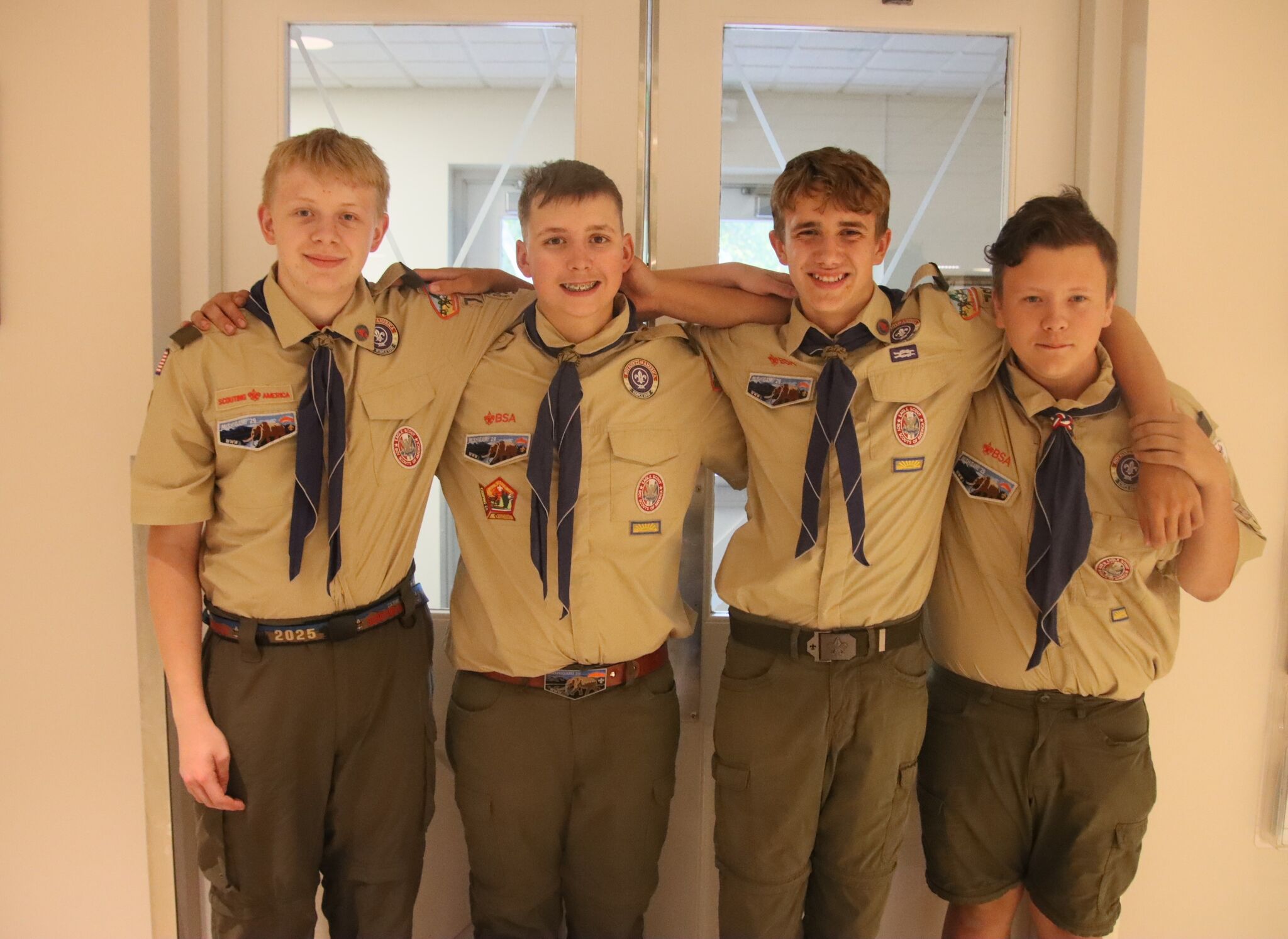 Soaring to the top: Four Scouts earn Eagle rank together