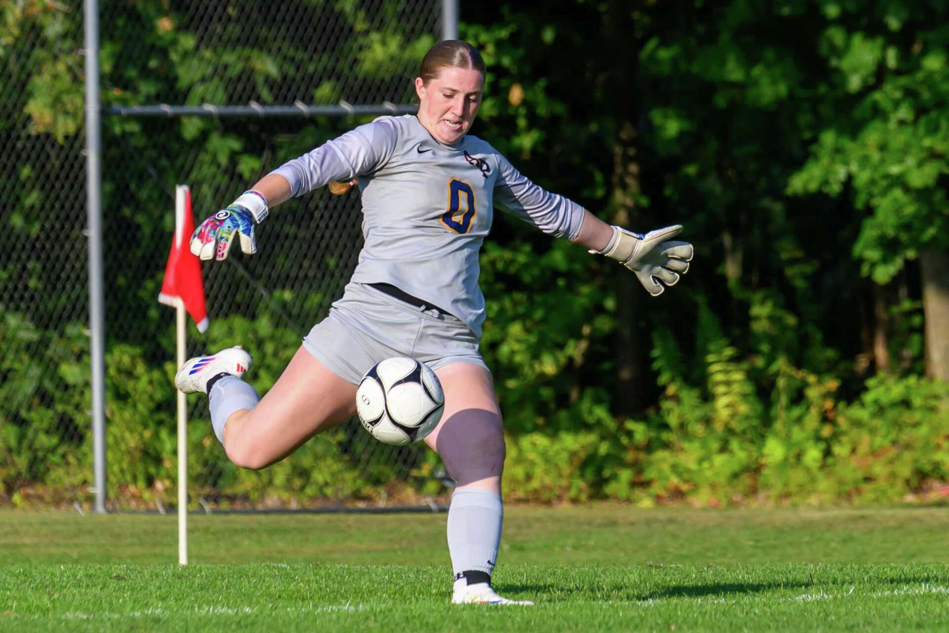 Averill Park girls' soccer goalie Gianna Pietrafesa anchors young team