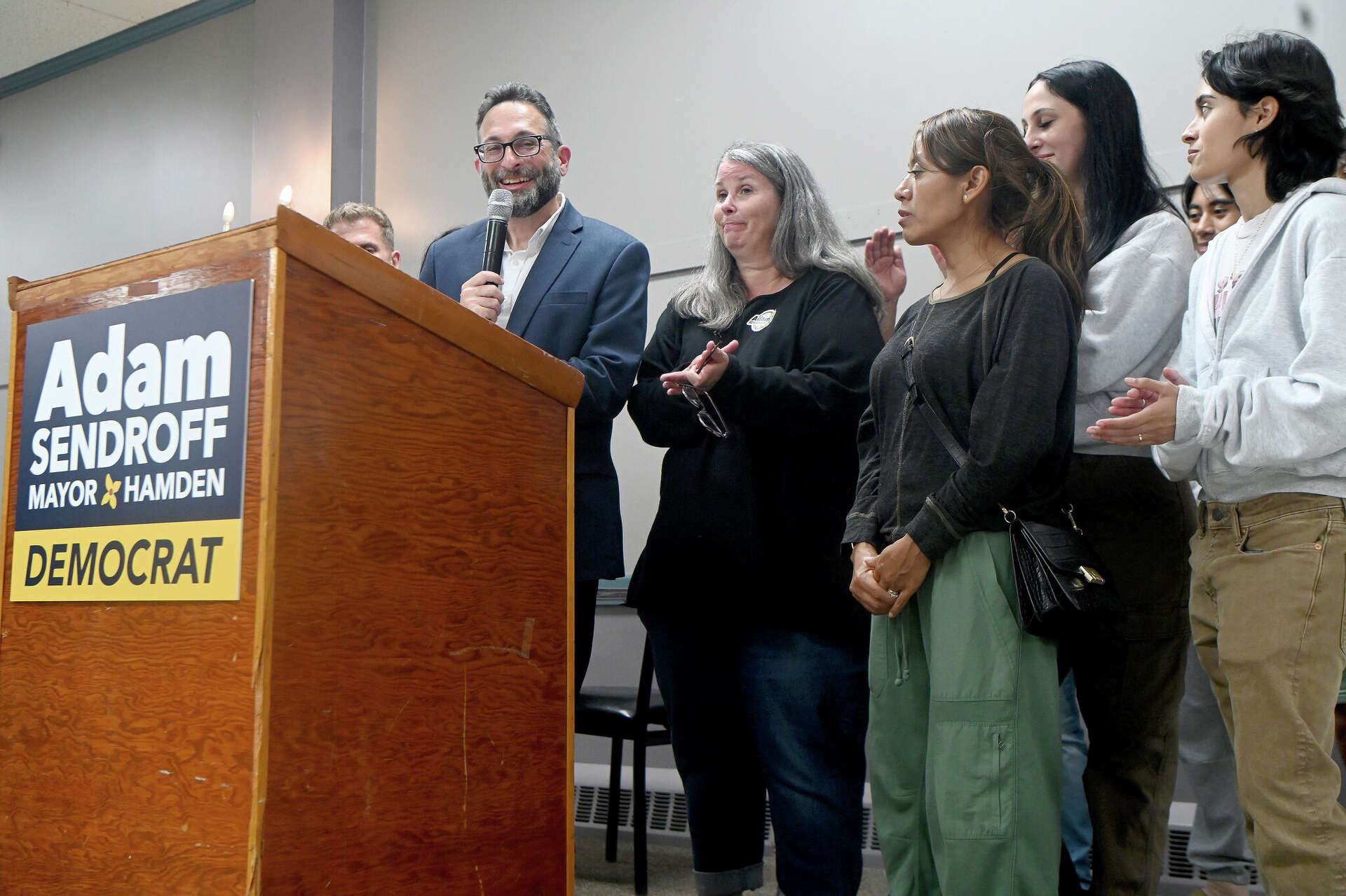 Democrat Adam Sendroff declares victory in Hamden's mayoral race