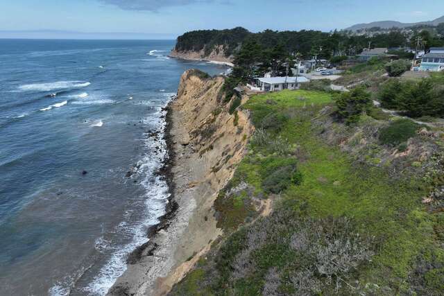 California fault lines, crumbling cliffs tear coastal area apart