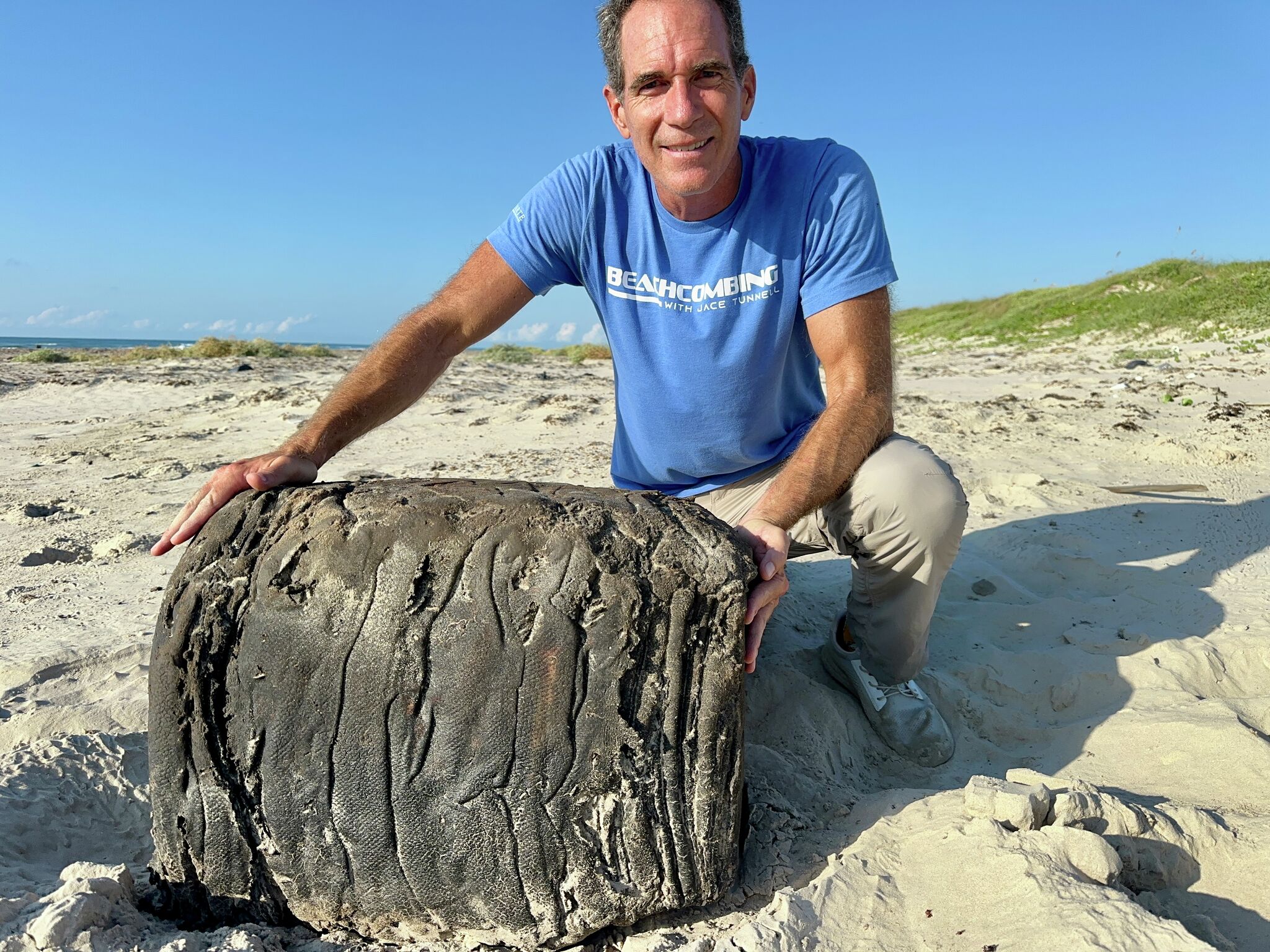 Rubber bales from World War II are washing ashore in Texas