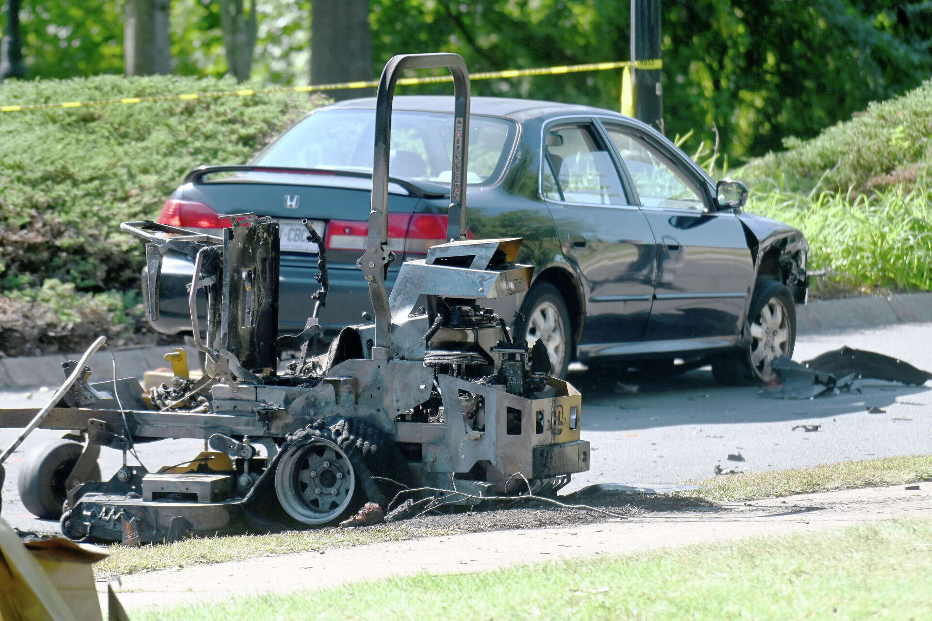 Enfield town employee killed in crash while on lawn mower: Officials