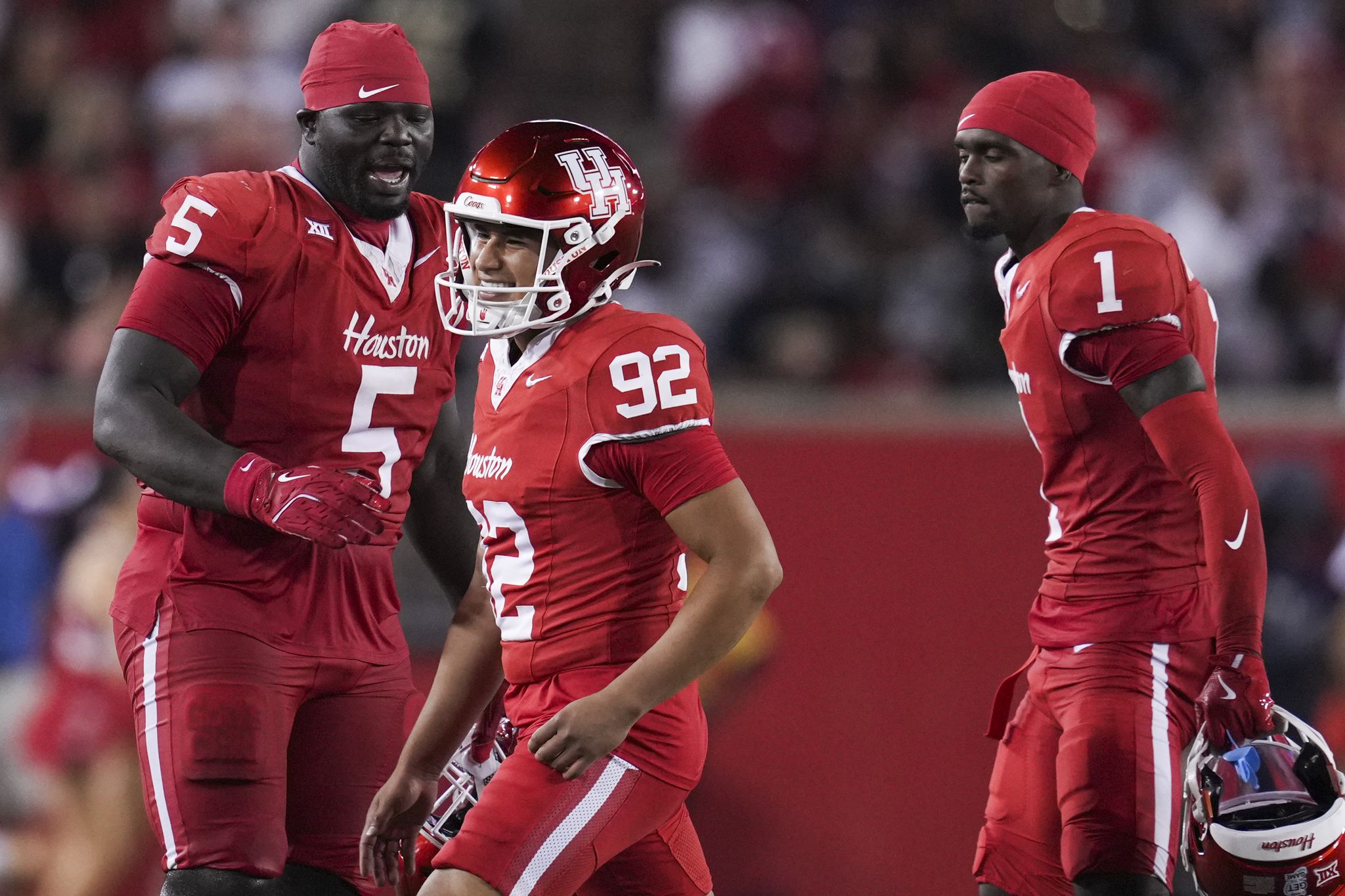 University of Houston kicker Ethan Sanchez gives Ronaldo a shout out