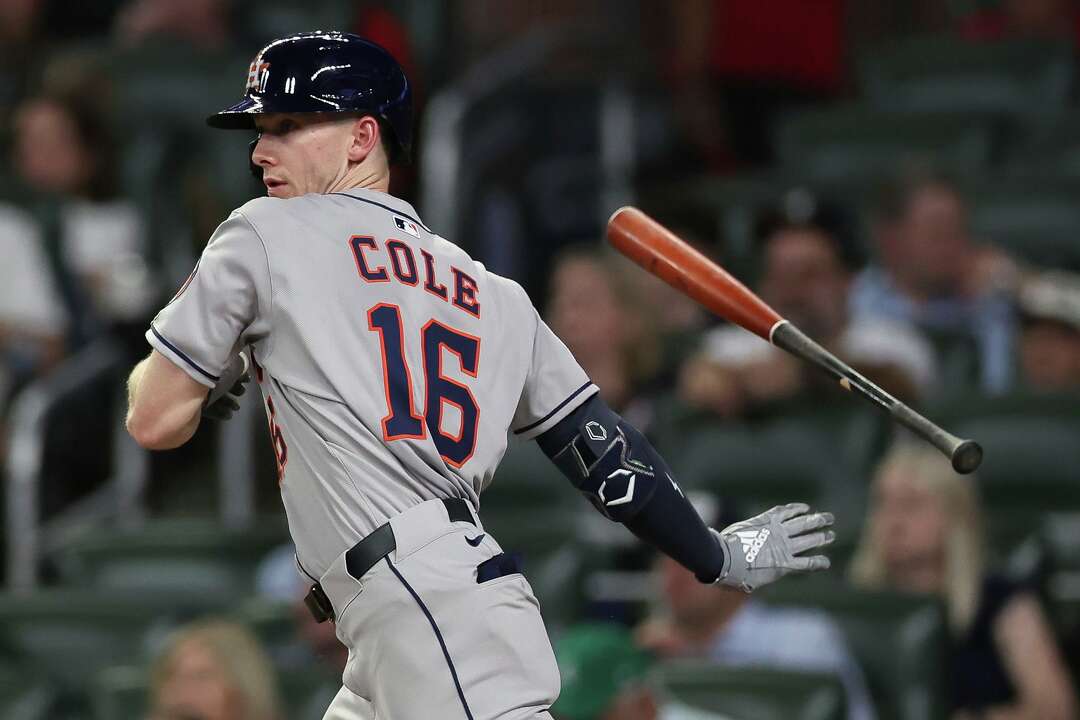 Houston Astros' rookie Zach Cole homers on first pitch