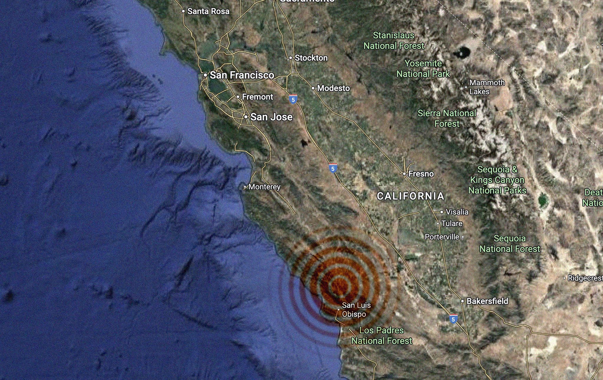Regional: 3.7-Magnitude Earthquake Strikes In San Luis Obispo County