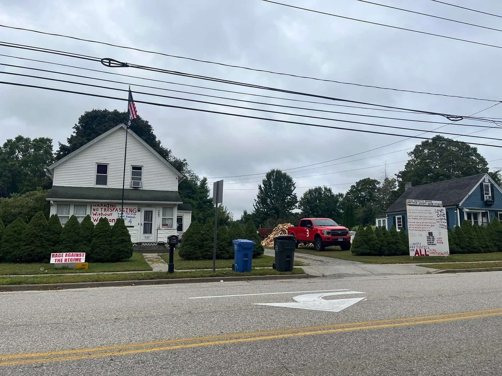 CT homeowner fired over anti-Trump signs, removes profanity