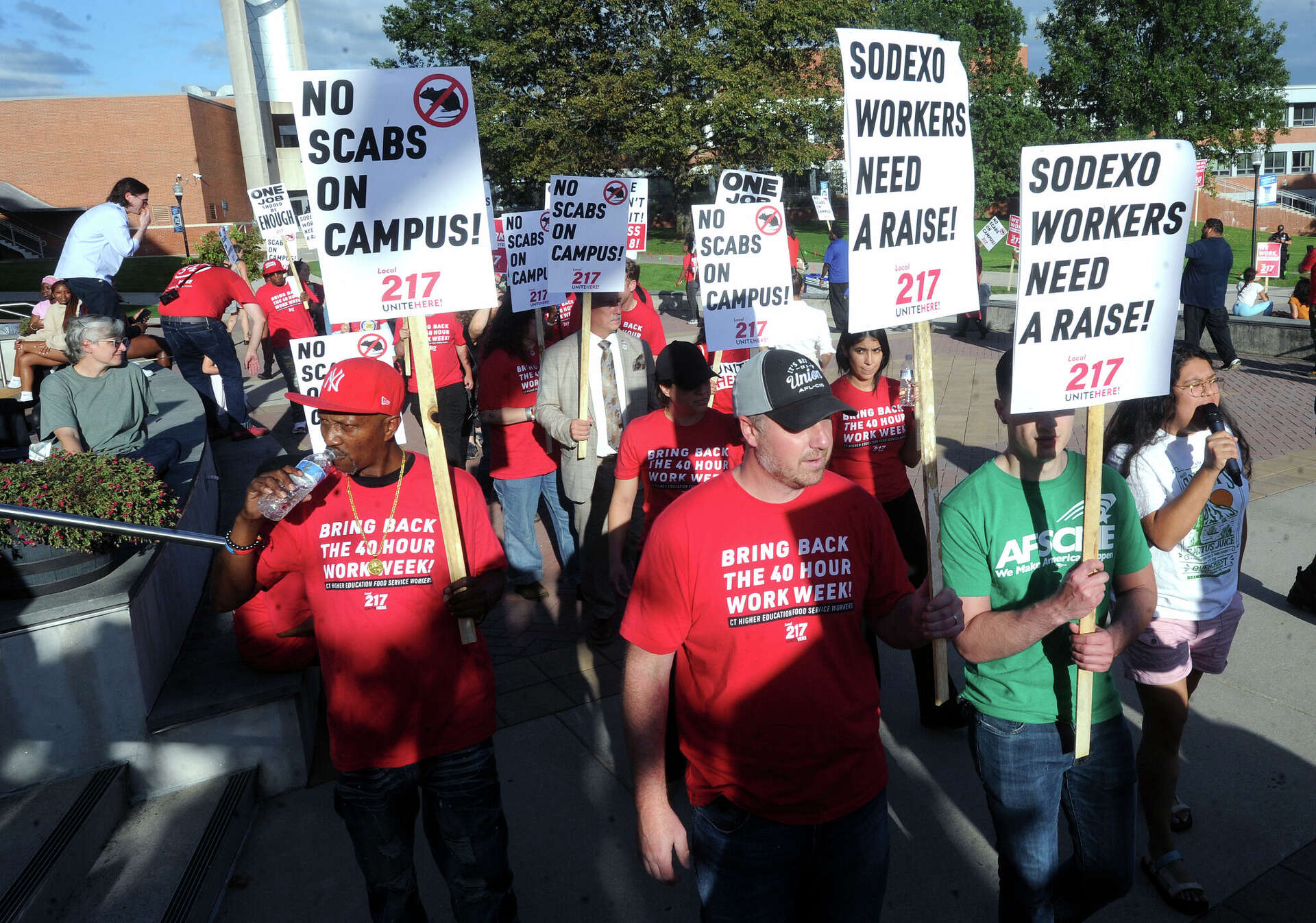 Food-service workers at Connecticut colleges could go on strike