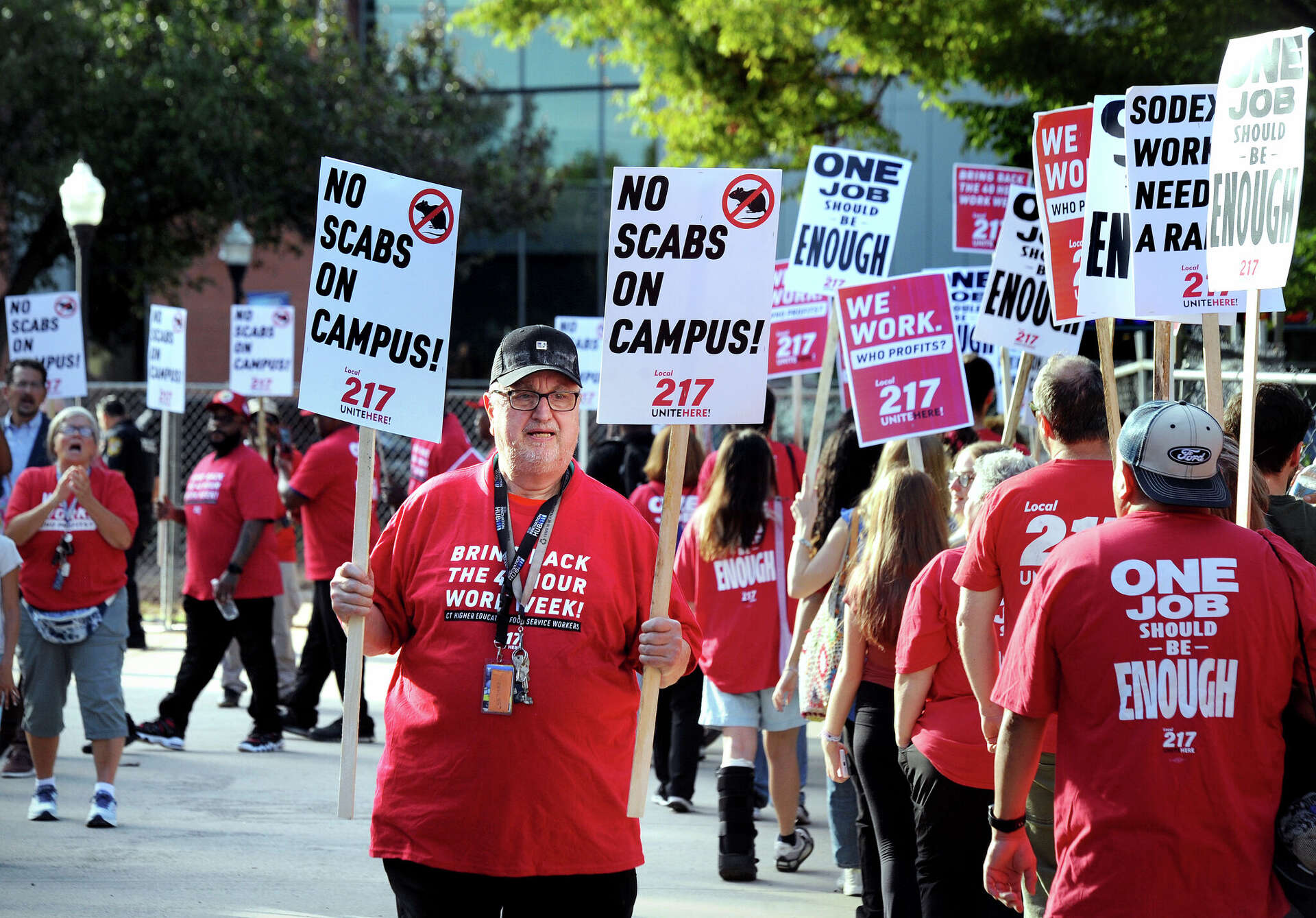 Food-service workers at Connecticut colleges could go on strike