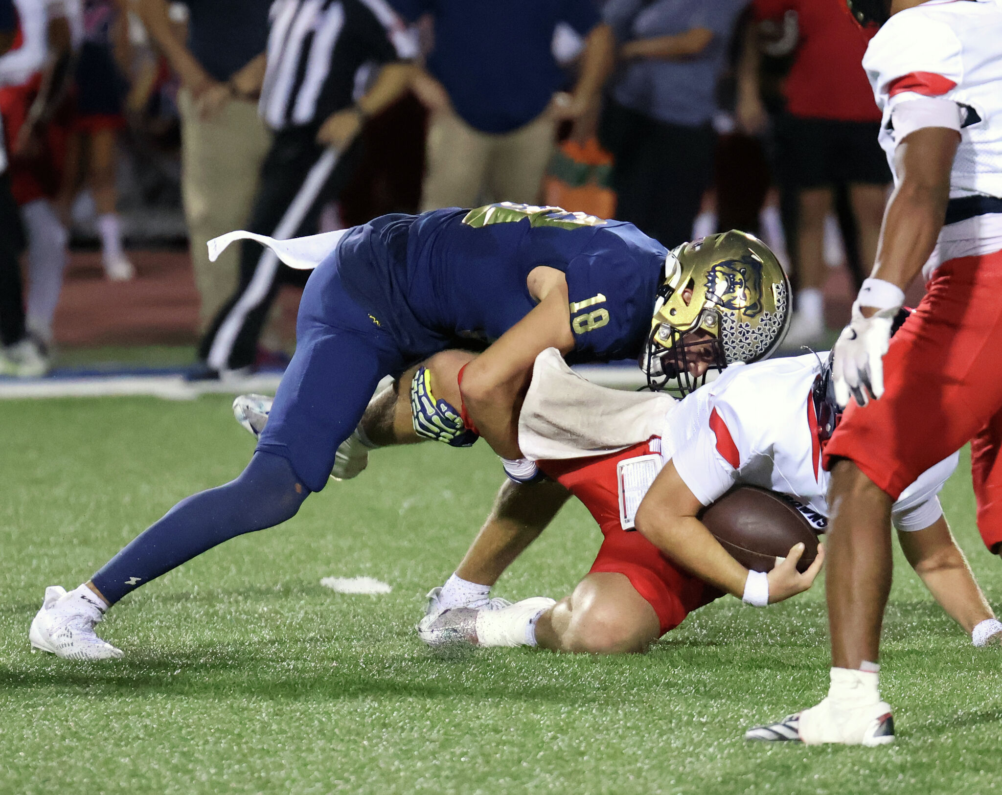 Alexander-South open District 30-6A play against each other