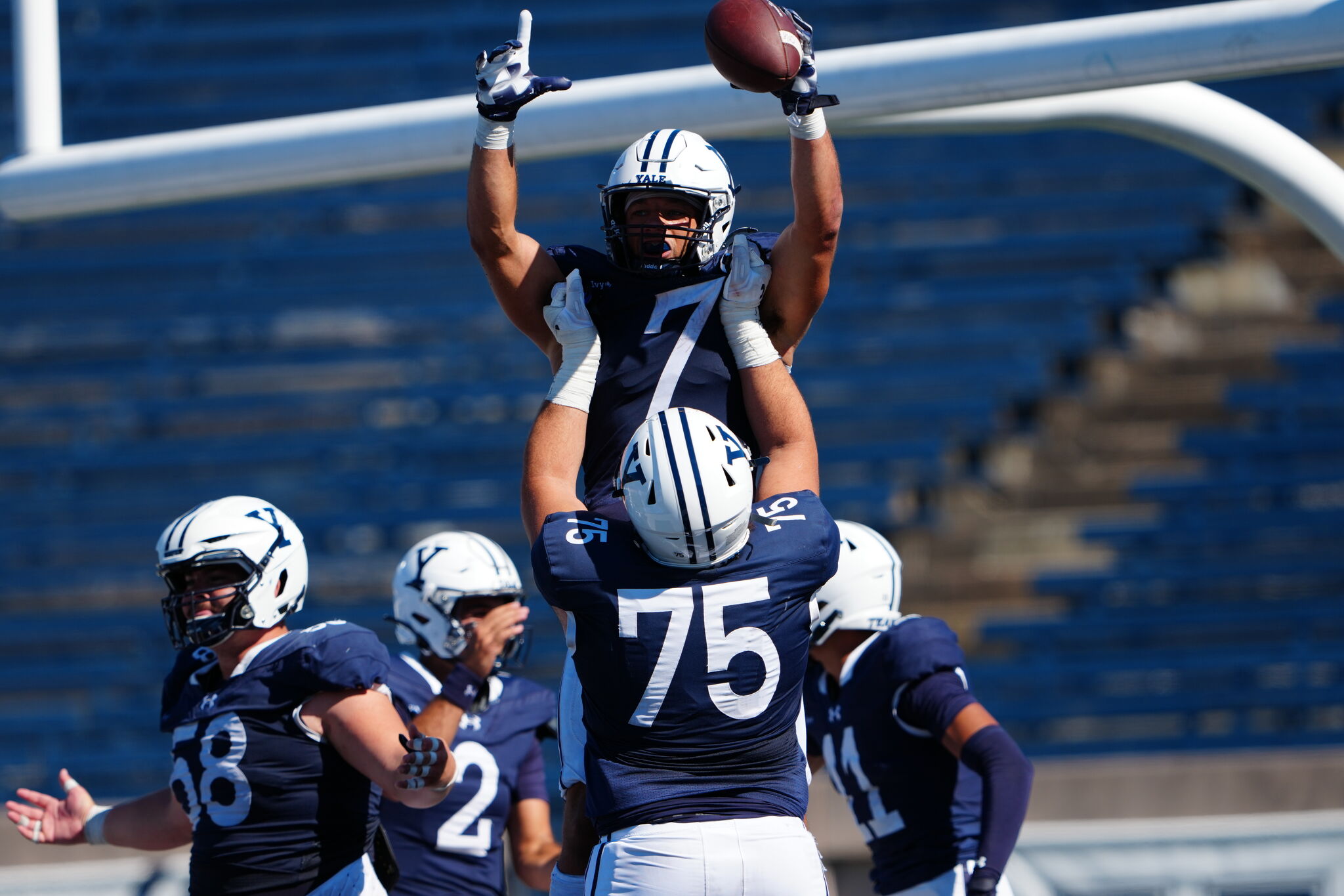 Yale football opens season with 28-10 victory over Holy Cross