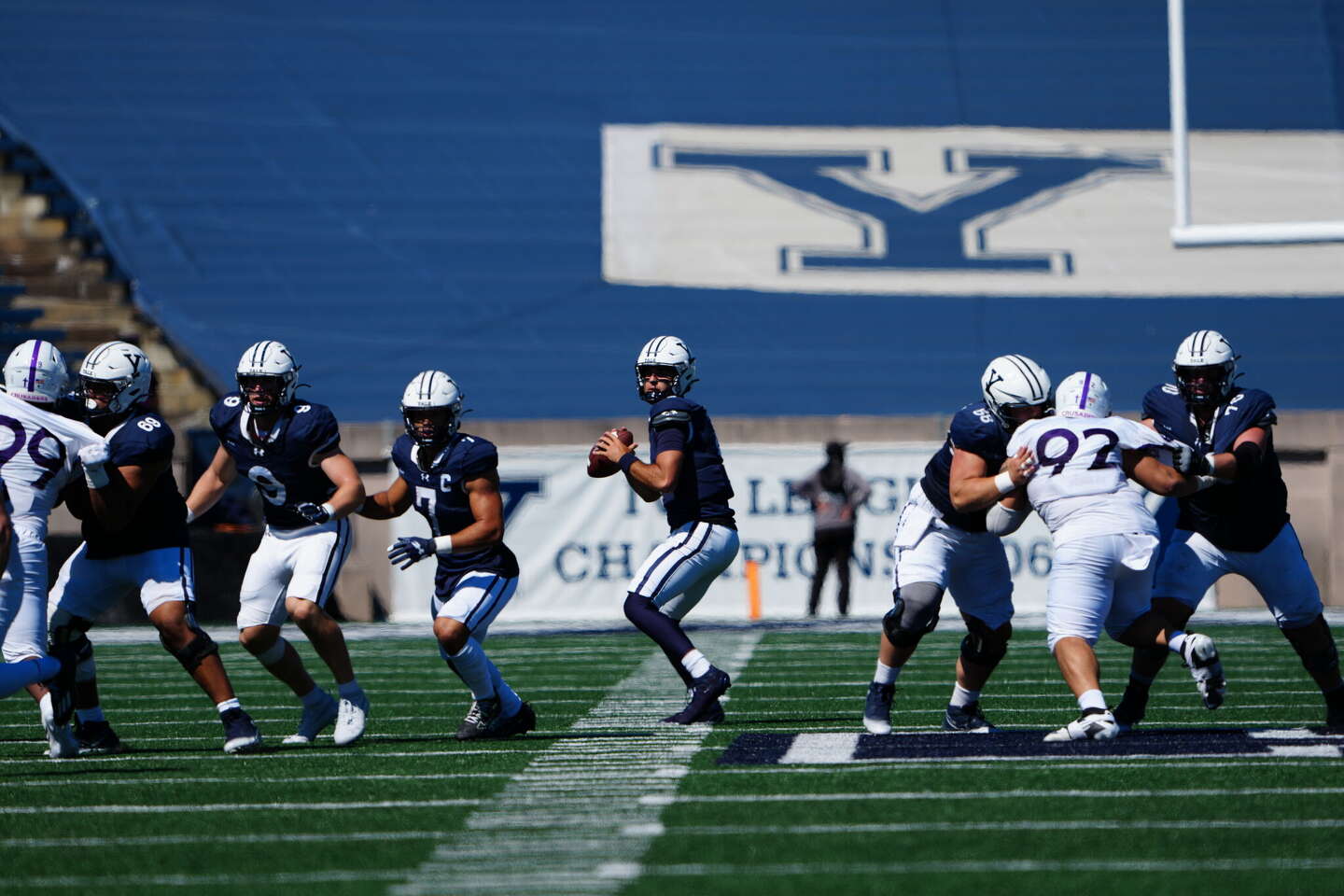 Yale football opens season with 28-10 victory over Holy Cross