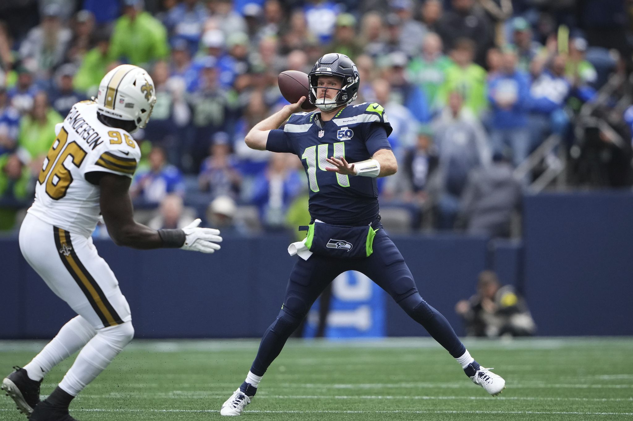 Sam Darnold continues to impress for the Seahawks with his arm and legs