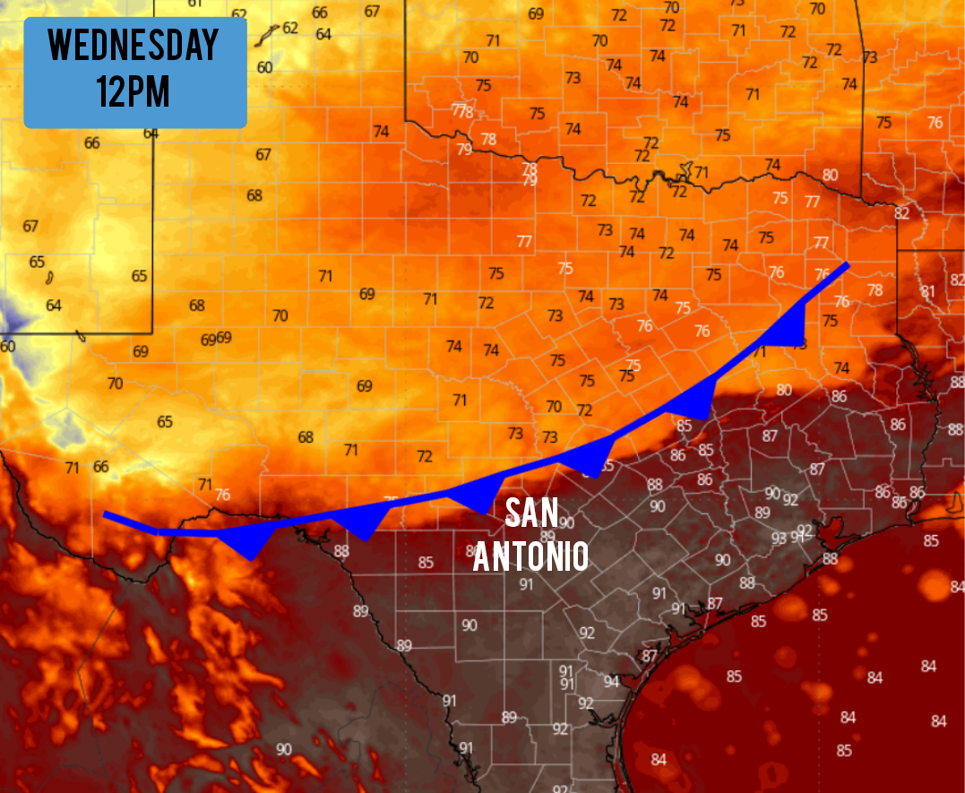 Cold front slides into South Texas Wednesday. Here’s a timeline.