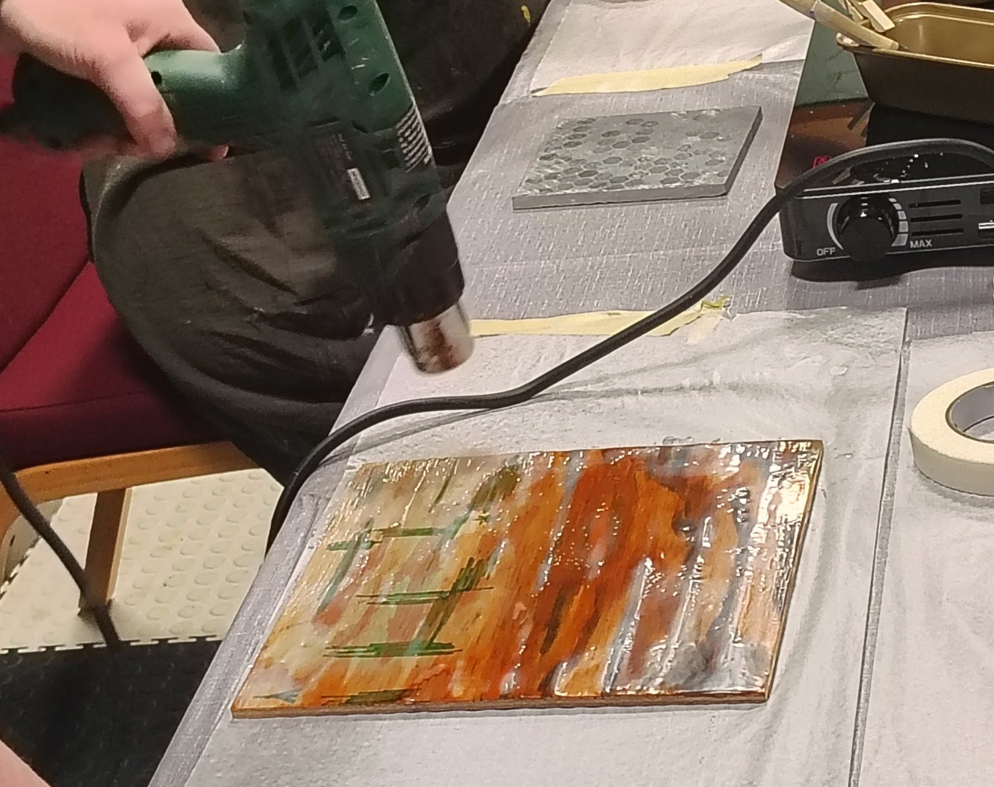 Encaustic painting class introduces participants to the art of wax pai