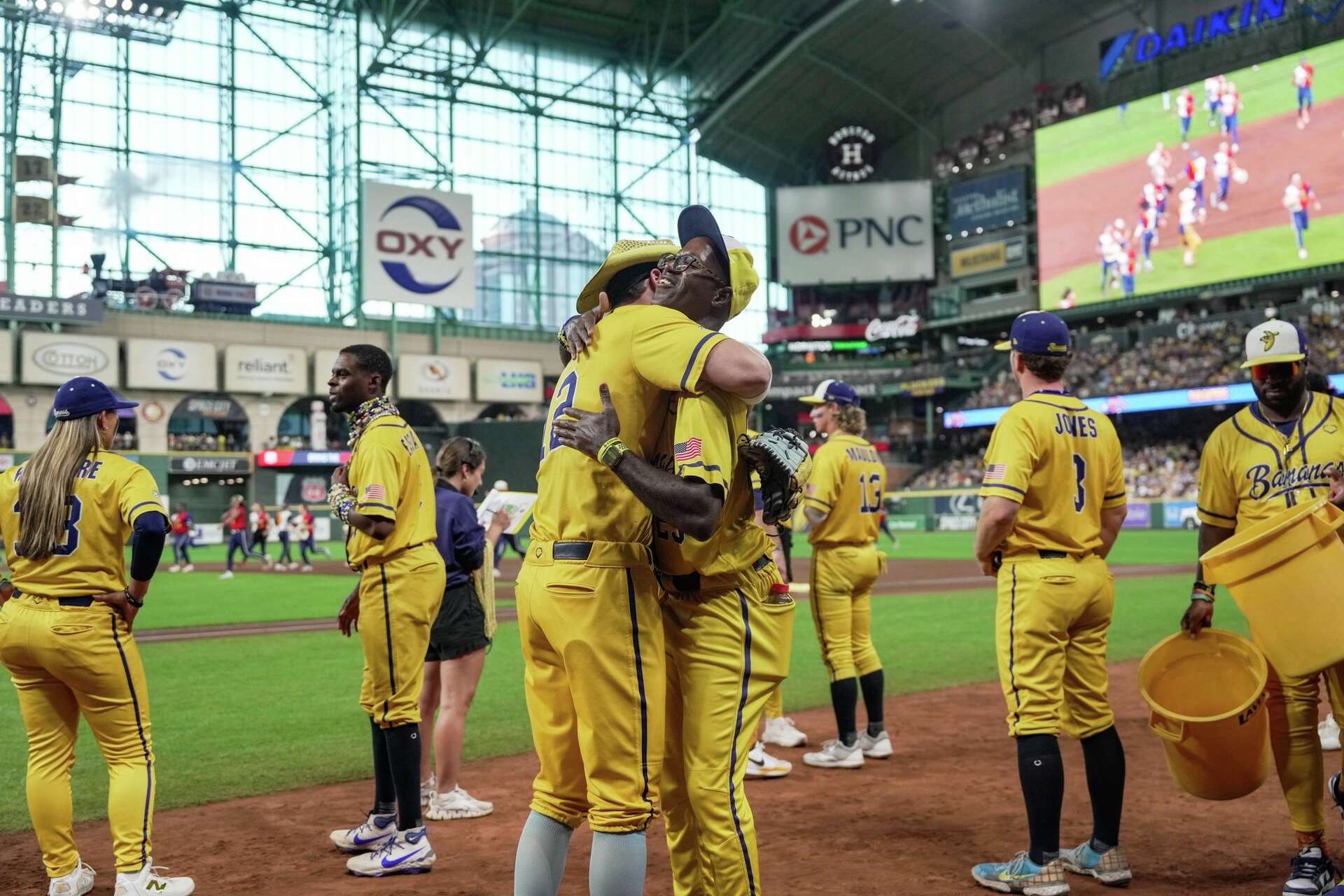 Rapper 50 Cent performs at Savannah Bananas' Friday night game