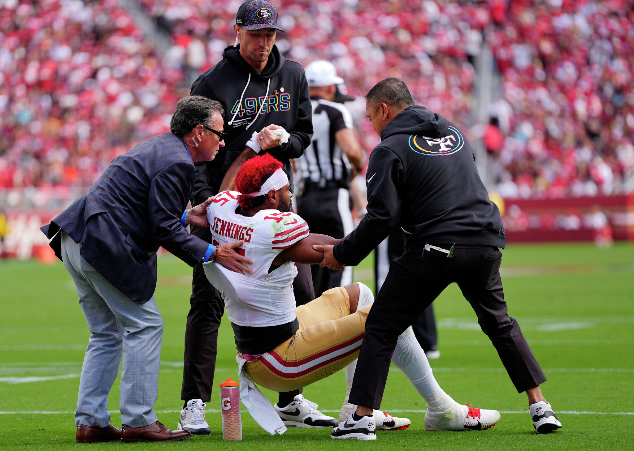 49ers injuries to Pearsall, Jennings create in-stadium traffic jam