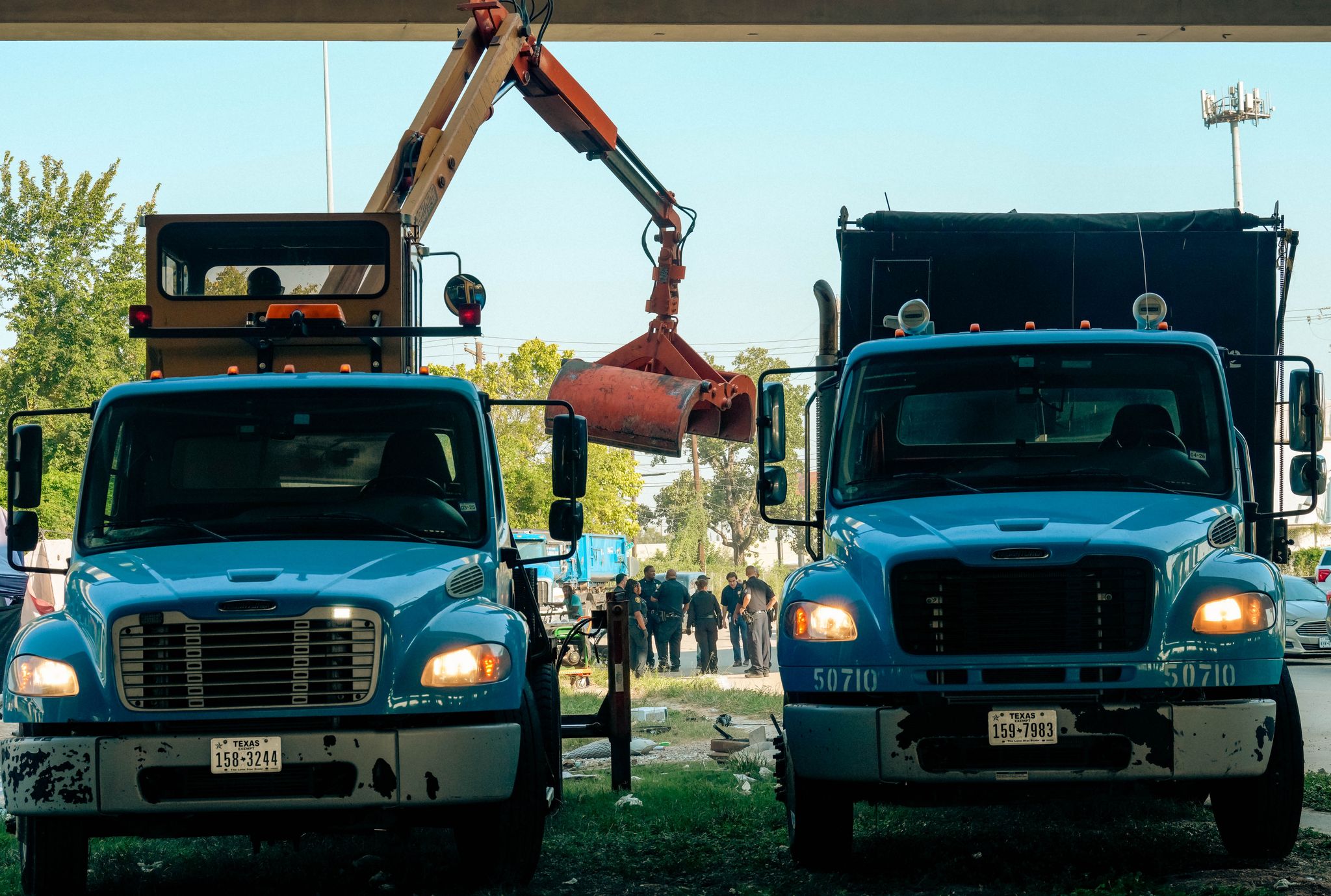Officials clear encampment under US-59 under Whitmire's homeless plan