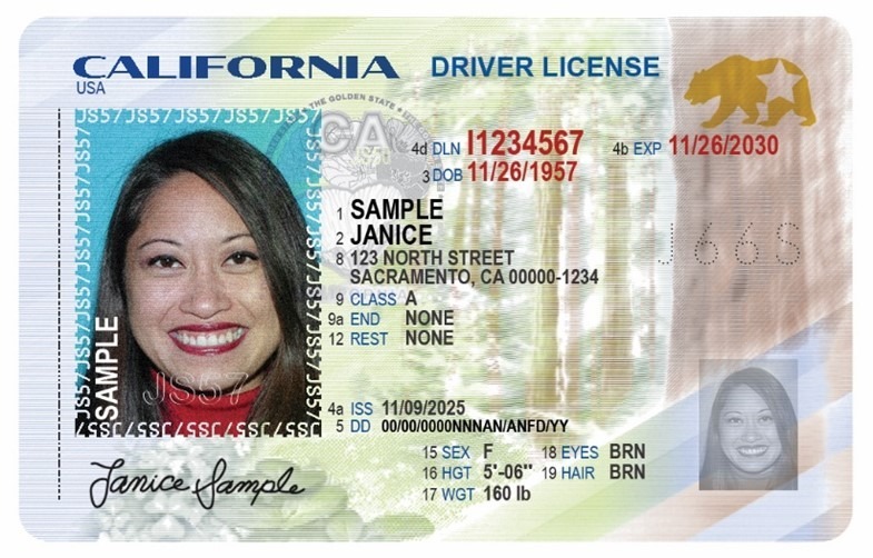 New California driver’s license design adds security, state icons