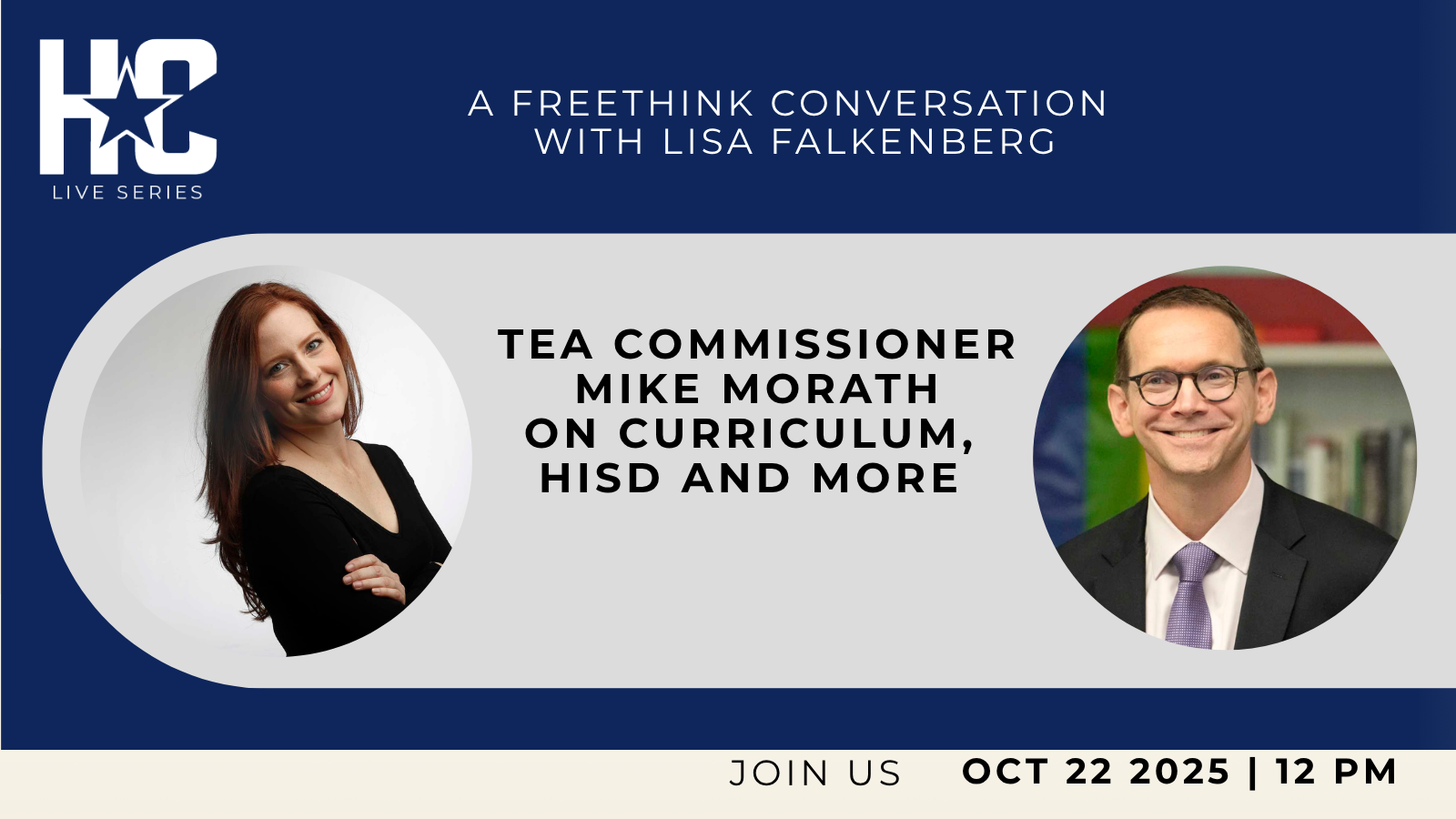 Join our live Zoom with Mike Morath, head of Texas Education Agency