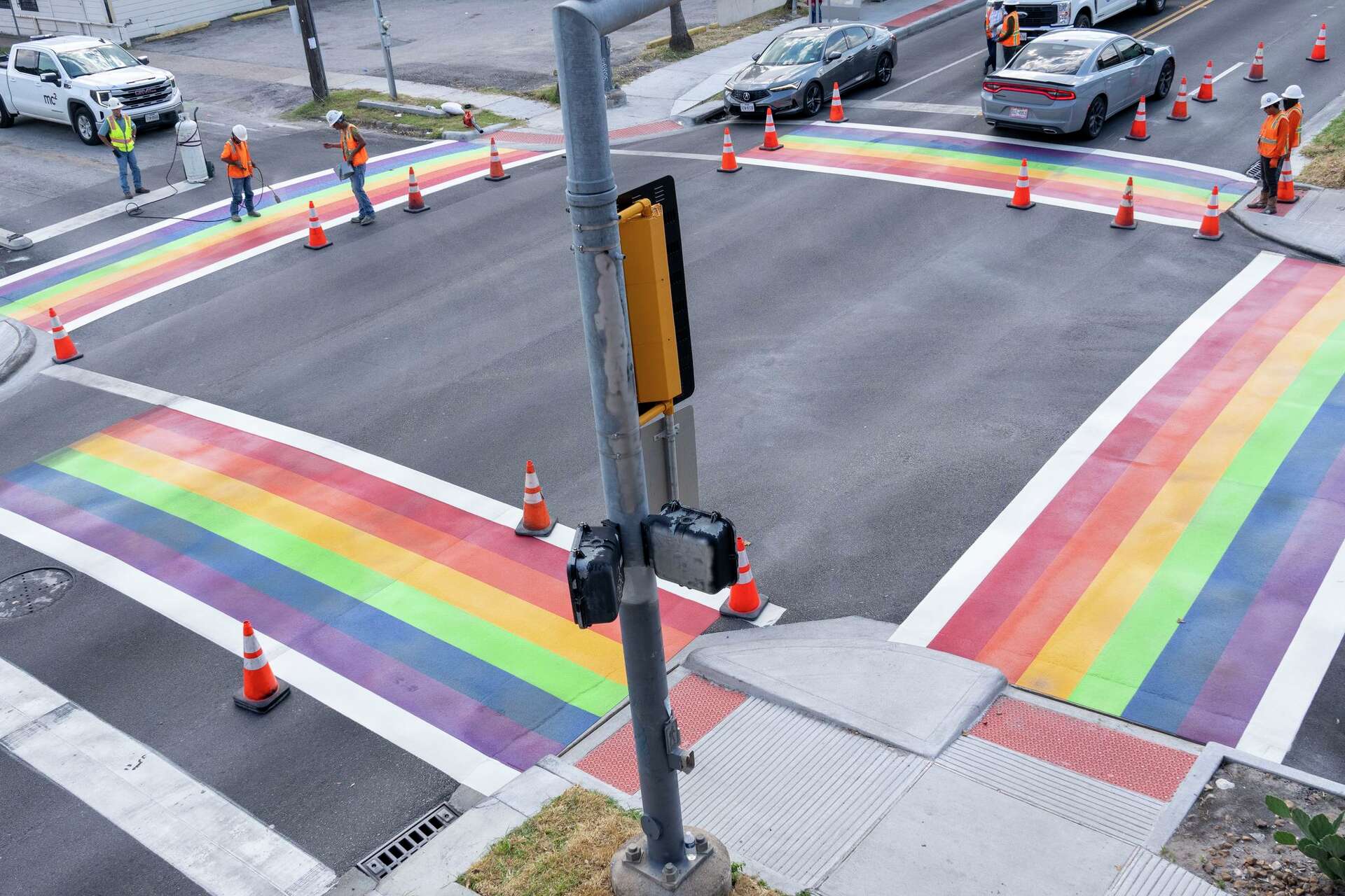 Montrose pride crosswalks repainted after construction