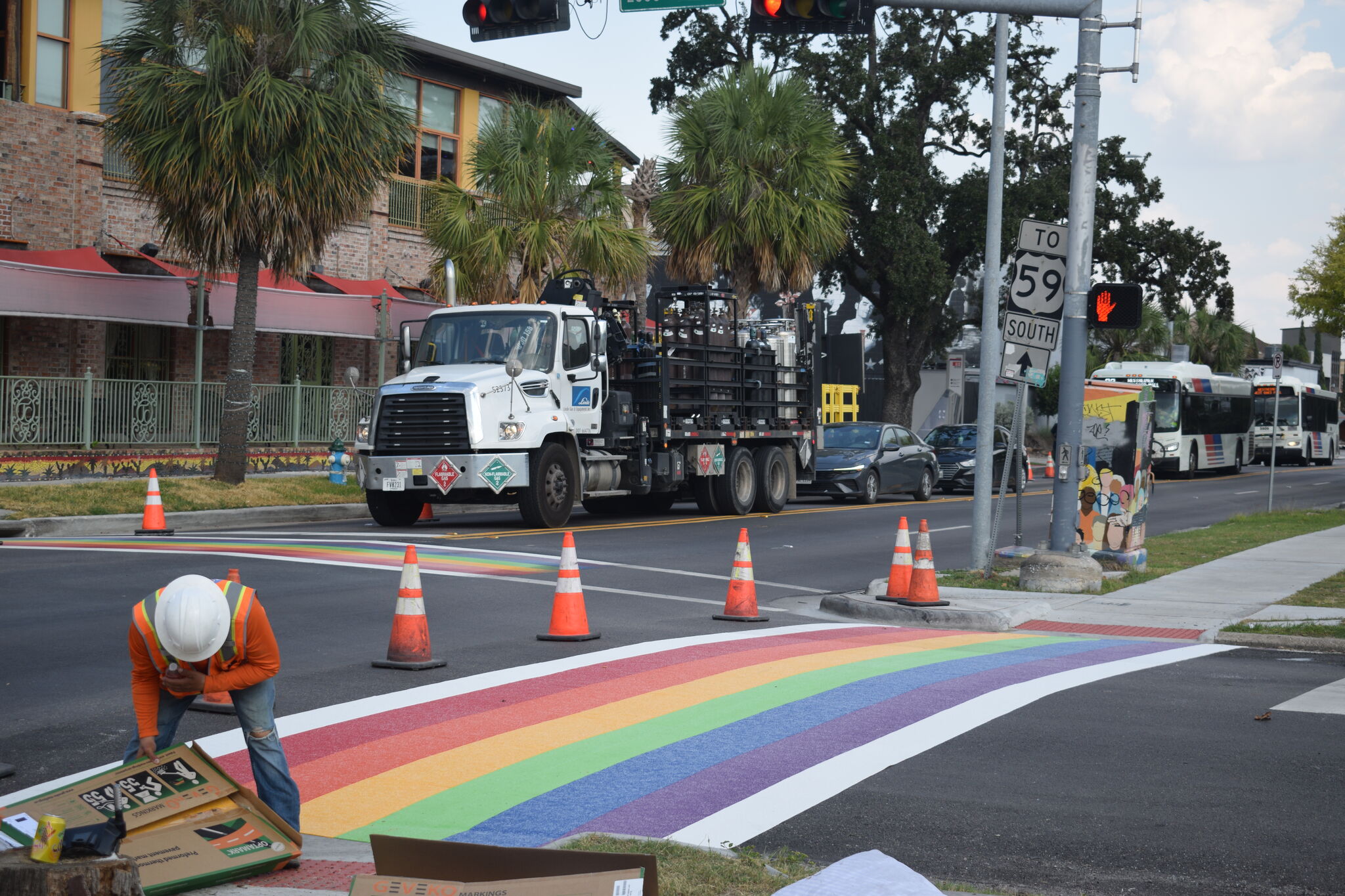 Houston leaders vow to fight rainbow crosswalk removal
