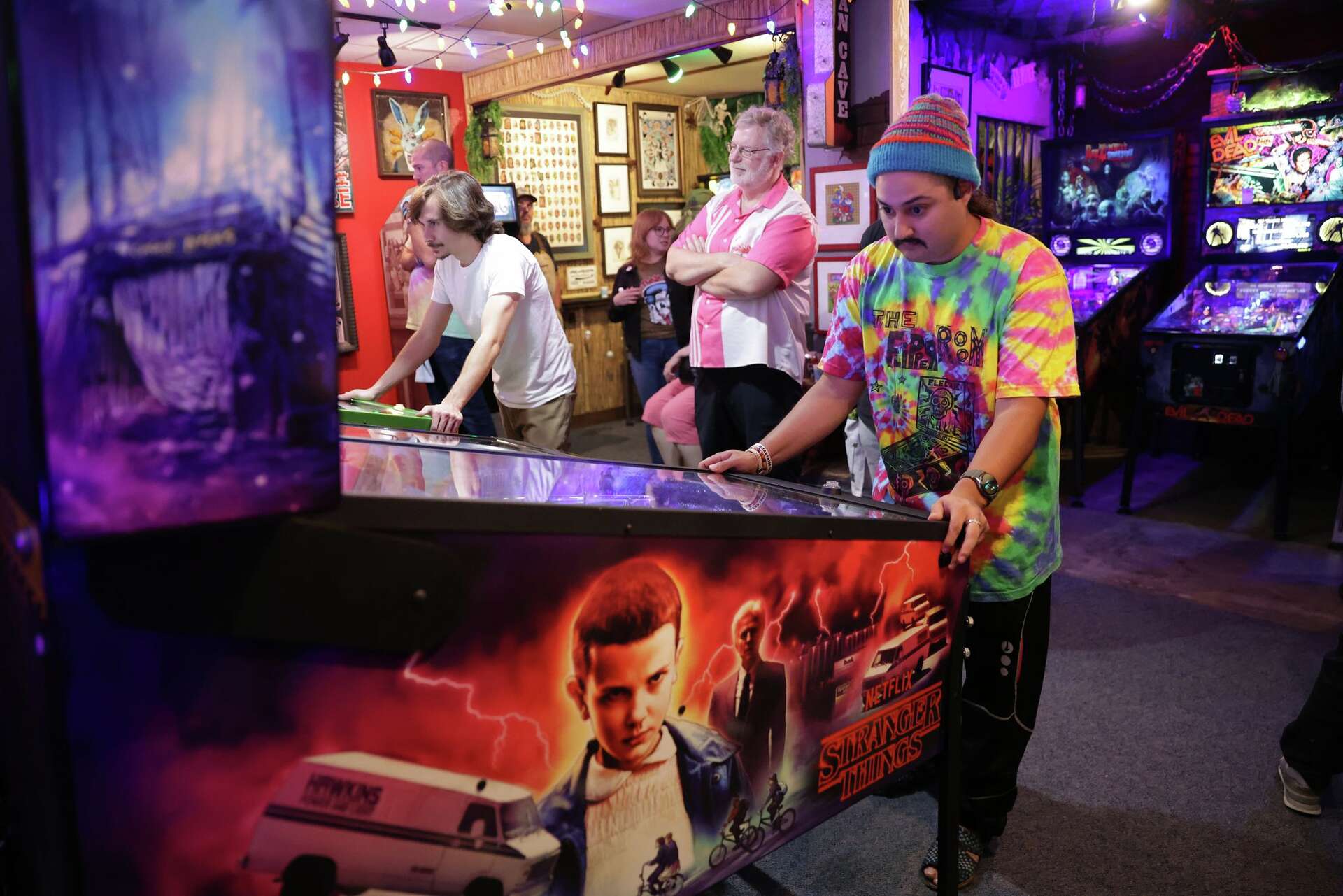 Concord pinball arcade Flipper Room is also a frame shop. It works