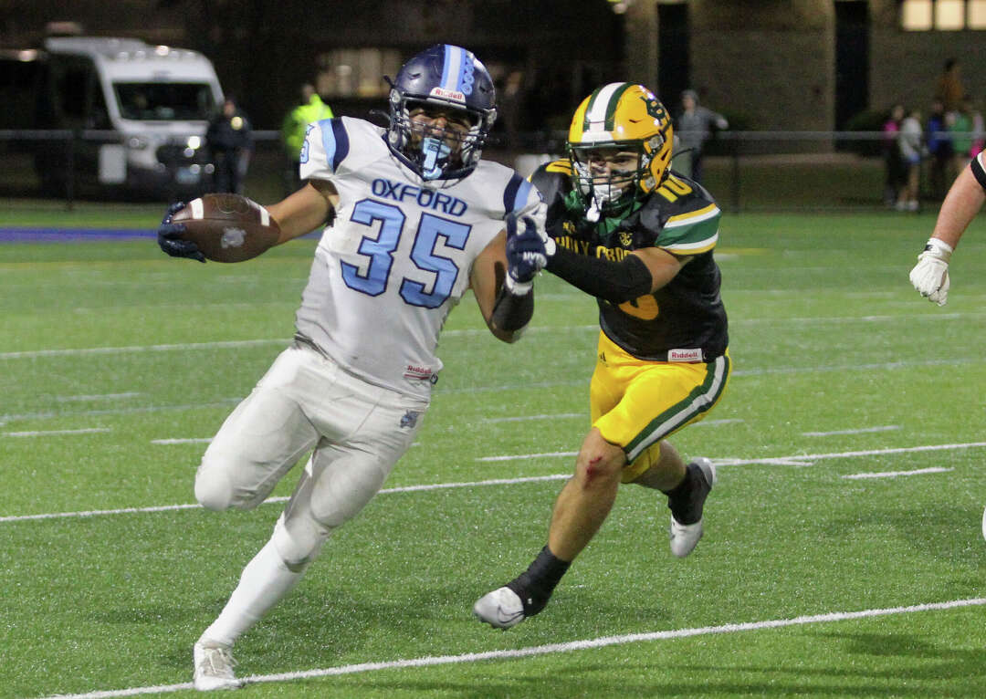 Holy Cross football rolls to home win over Oxford with Ansonia looming