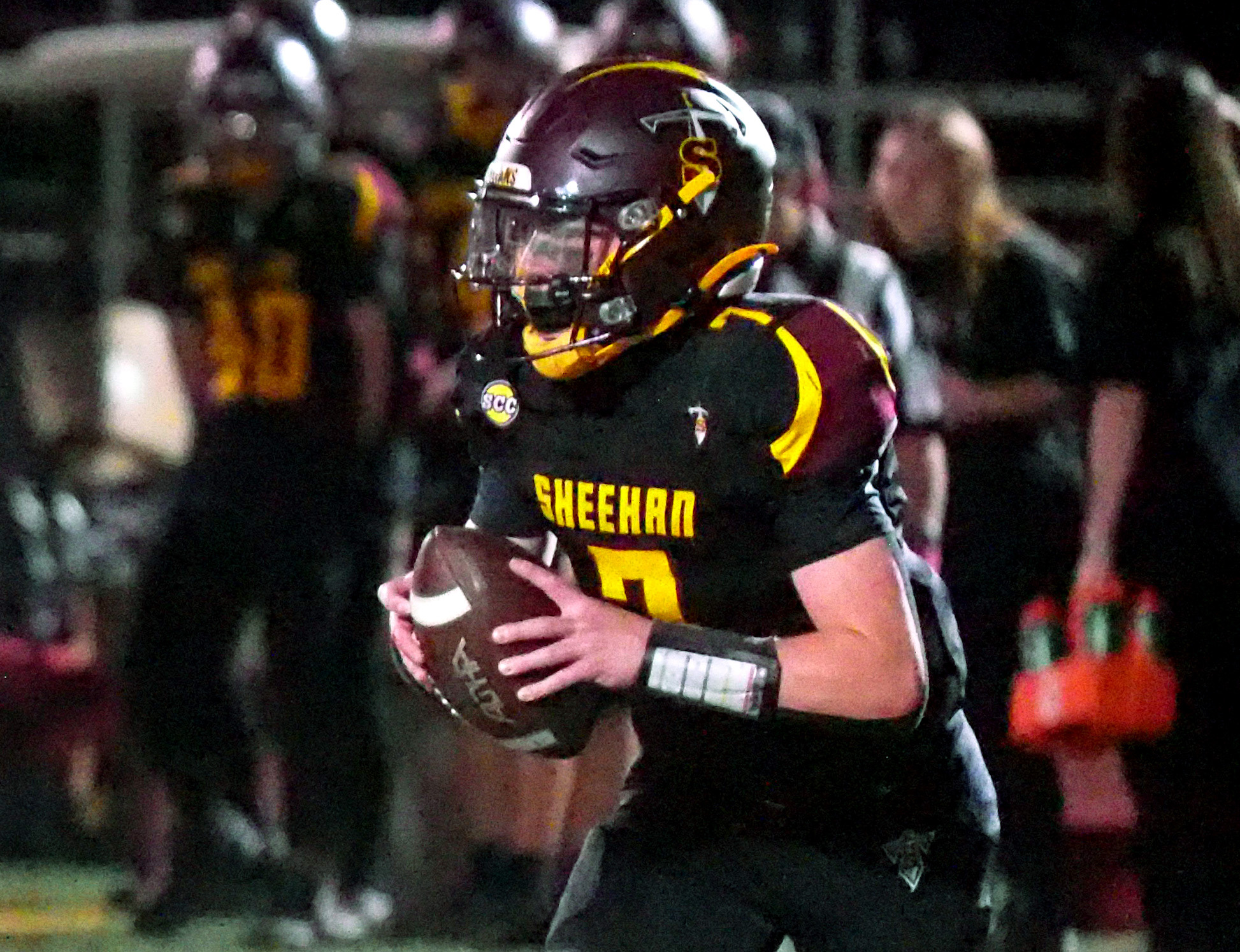 Sheehan quarterback, also a point guard on the court, ready for final