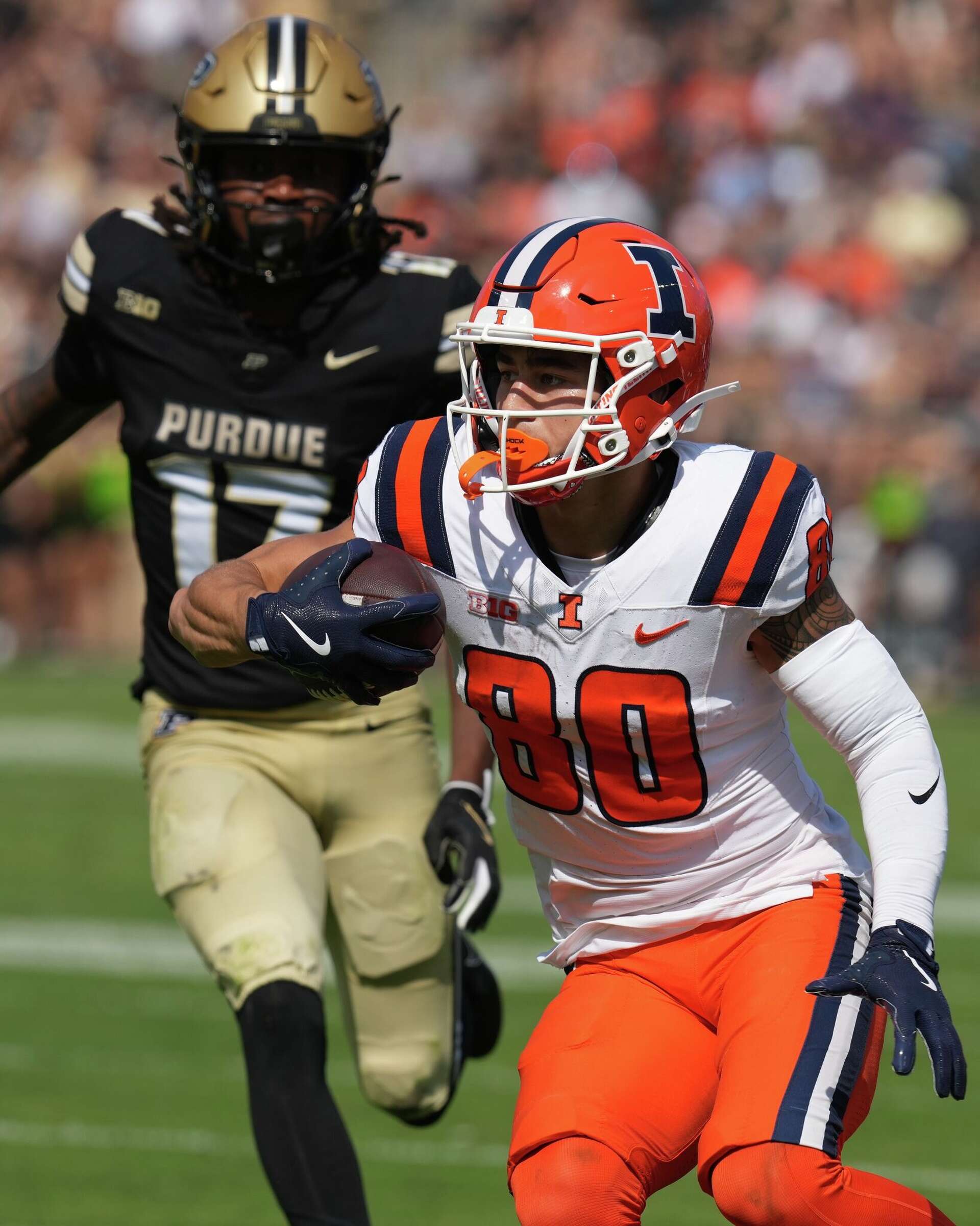 Illinois vs. Purdue football video highlights, live updates, score
