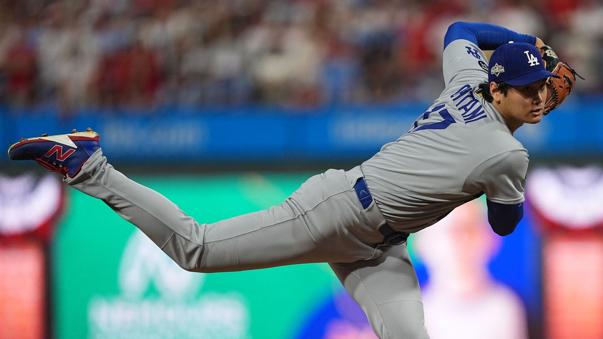 Ohtani's pitching leads Dodgers to Game 1 win despite 4 strikeouts at the plate