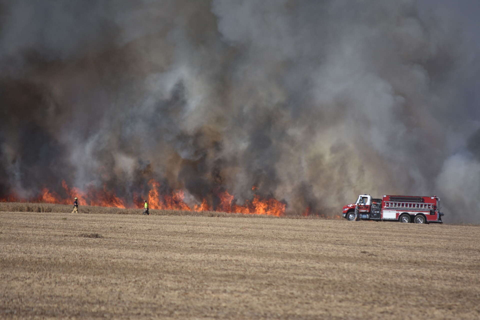 Multiple departments respond to field fire in Madison County