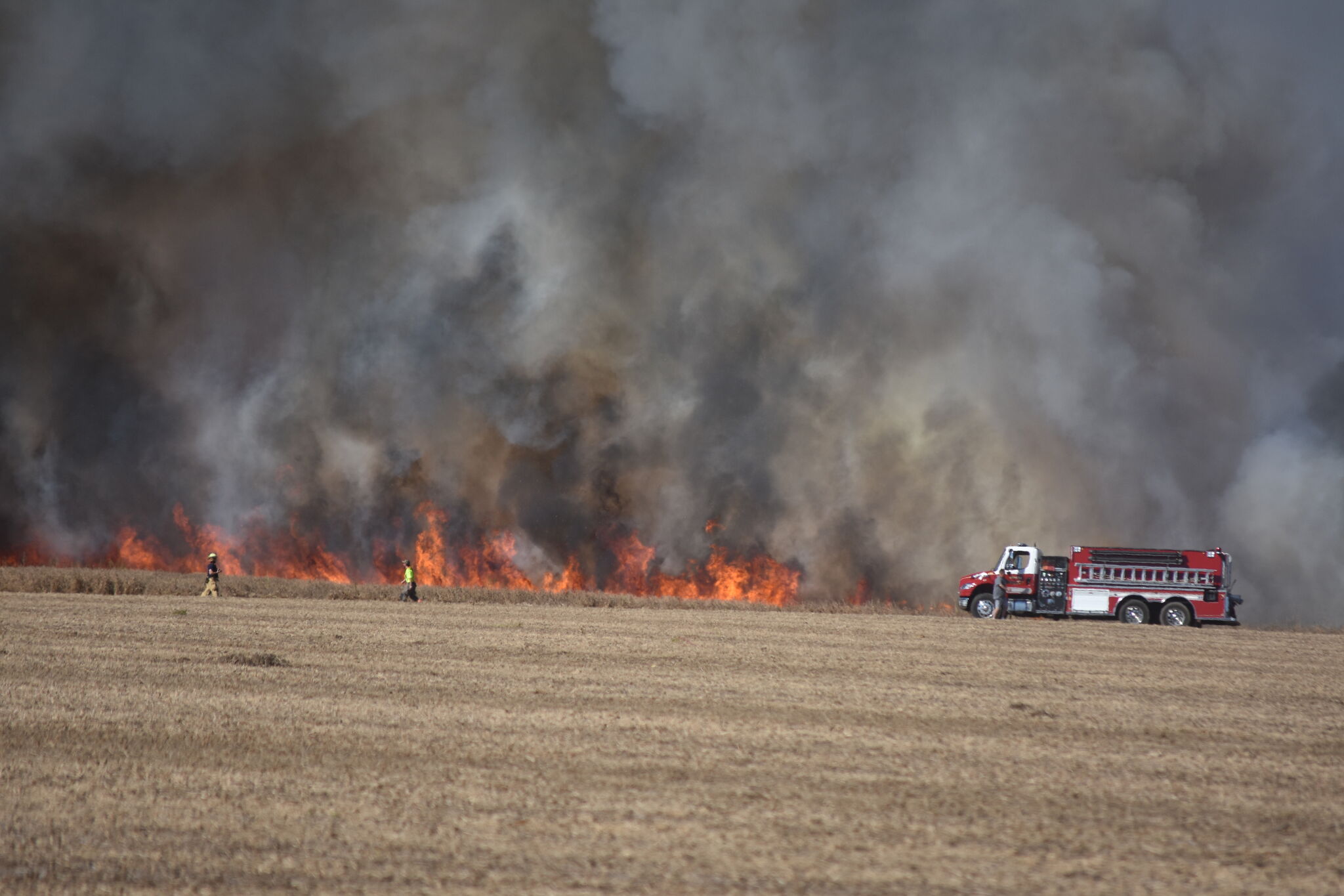 Multiple departments respond to field fire in Madison County