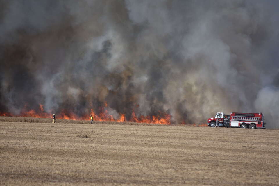 Multiple departments respond to field fire in Madison County