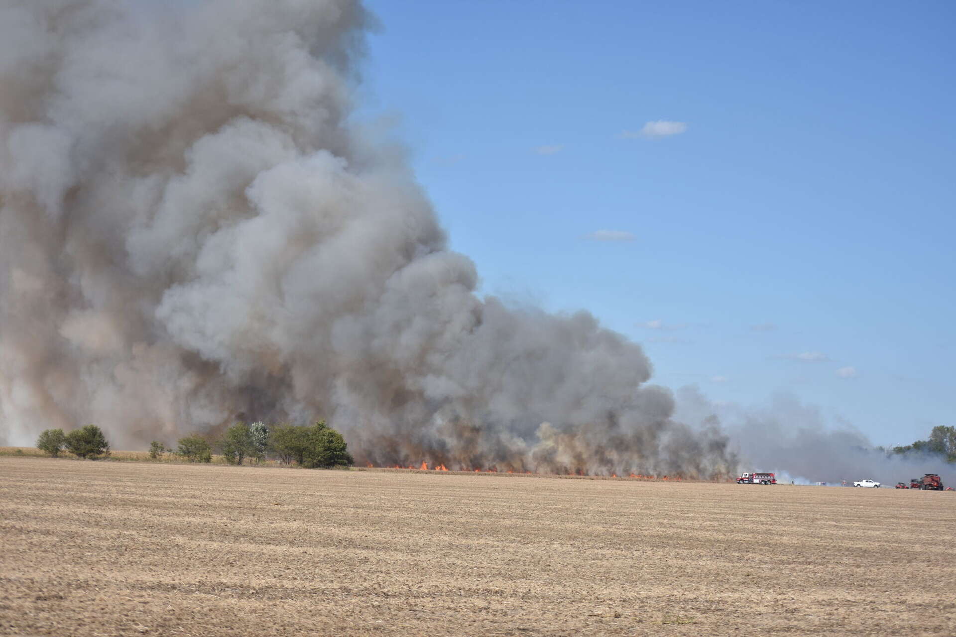 Multiple departments respond to field fire in Madison County