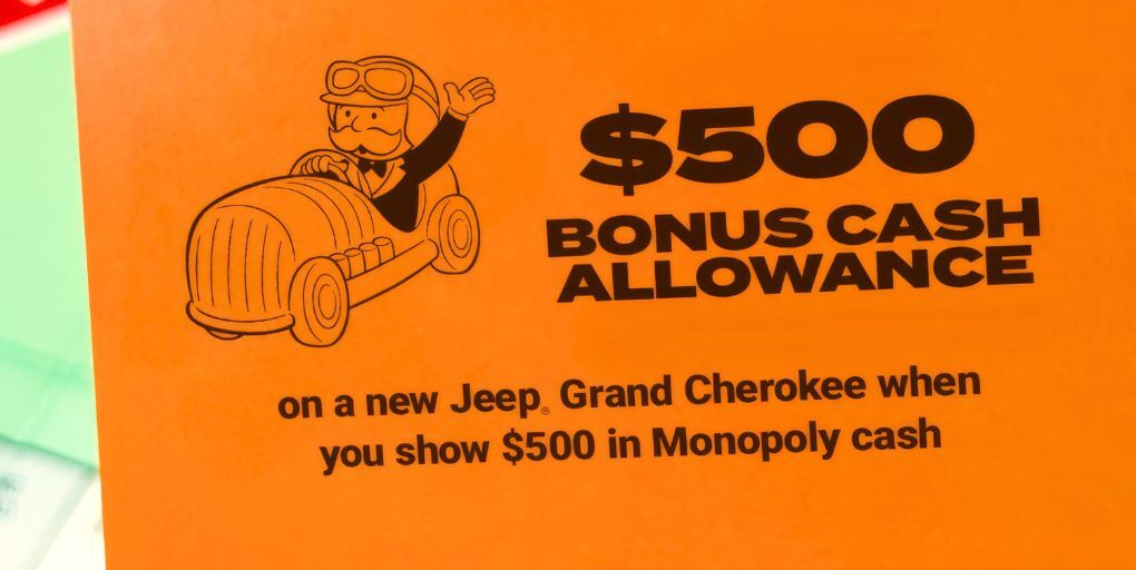 Jeep launches MONOPOLY Bonus Cash Allowance Program